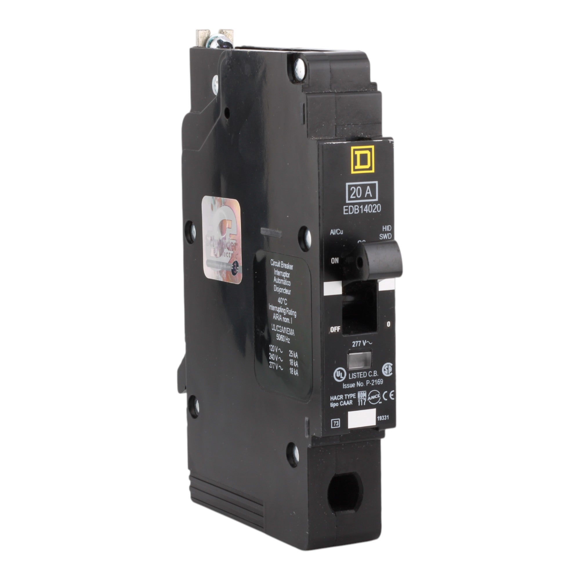Square D EDB14020 20A 1P 277V Thermal-Magnetic Circuit Breaker – RES LLC Store