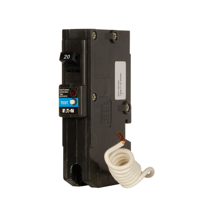 Eaton BR BRLAFGF120 20A 1P 120V AFCI/GFCI Pigtail Neutral Circuit Brea ...