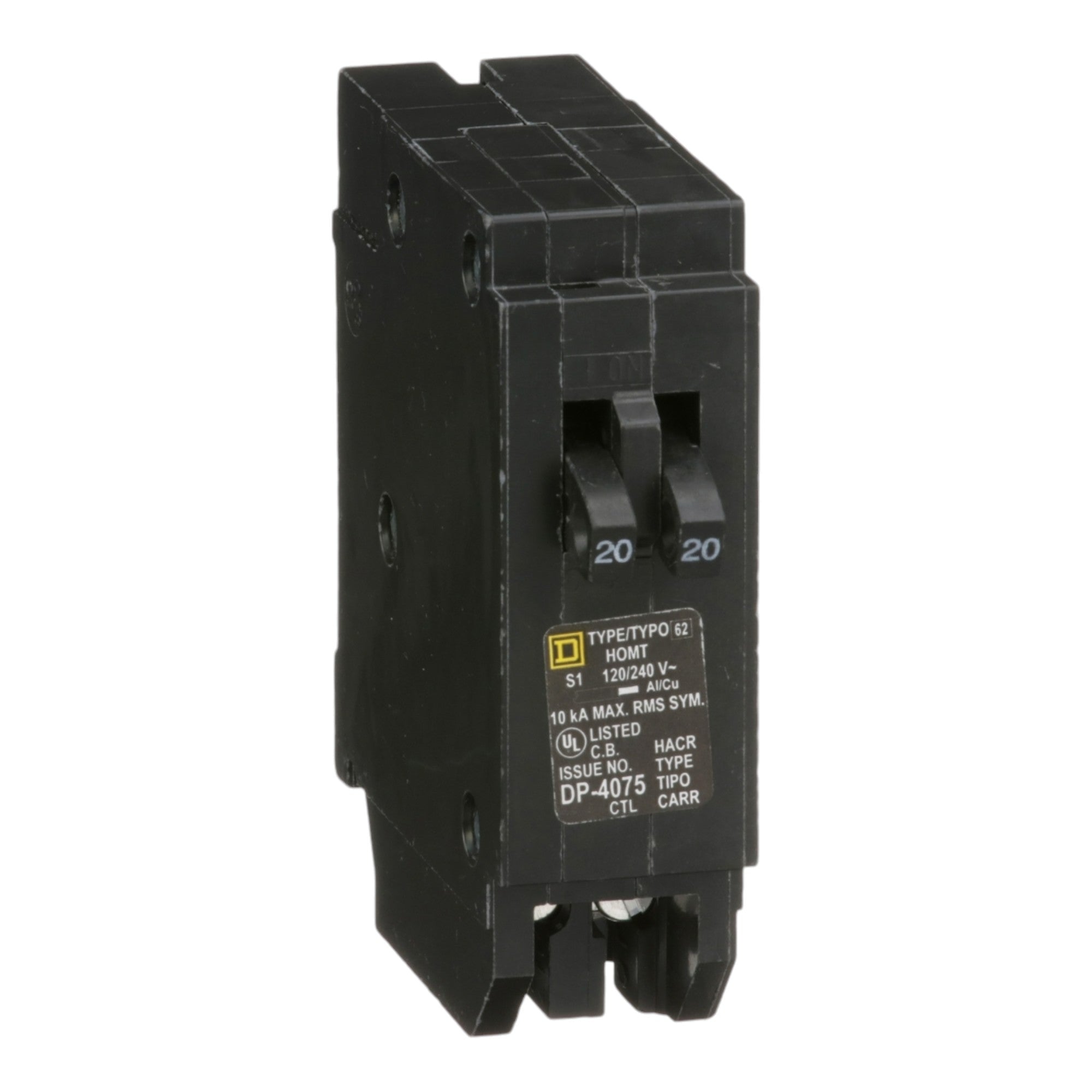 Square D HOMT2020 20 Amp Tandem 120V Standard Trip Circuit Breaker UL ...