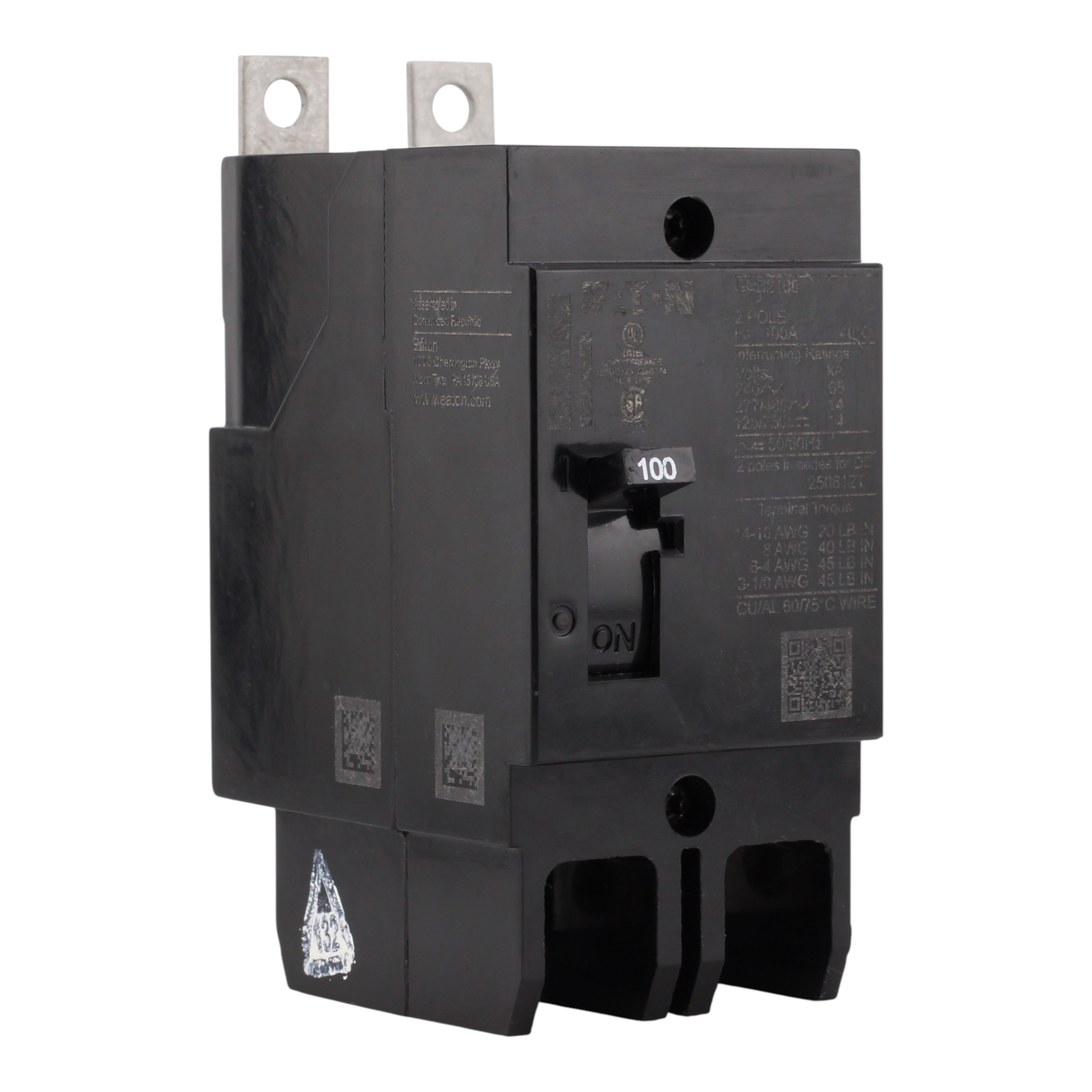 Eaton Series C GHB2100 100A 2P 480Y/277V Molded Case Circuit Breaker ...