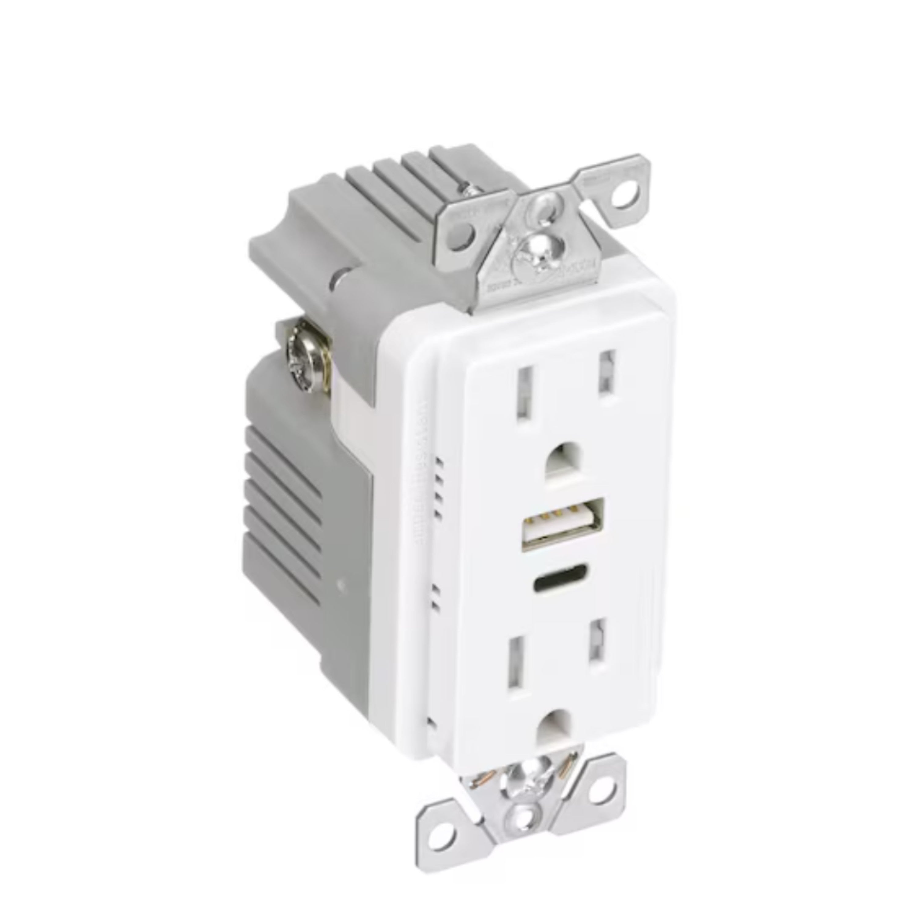 Eaton, TRUSBAC15W-BOX, 15A, USB Type A/C Charger, Duplex Receptacle, W ...