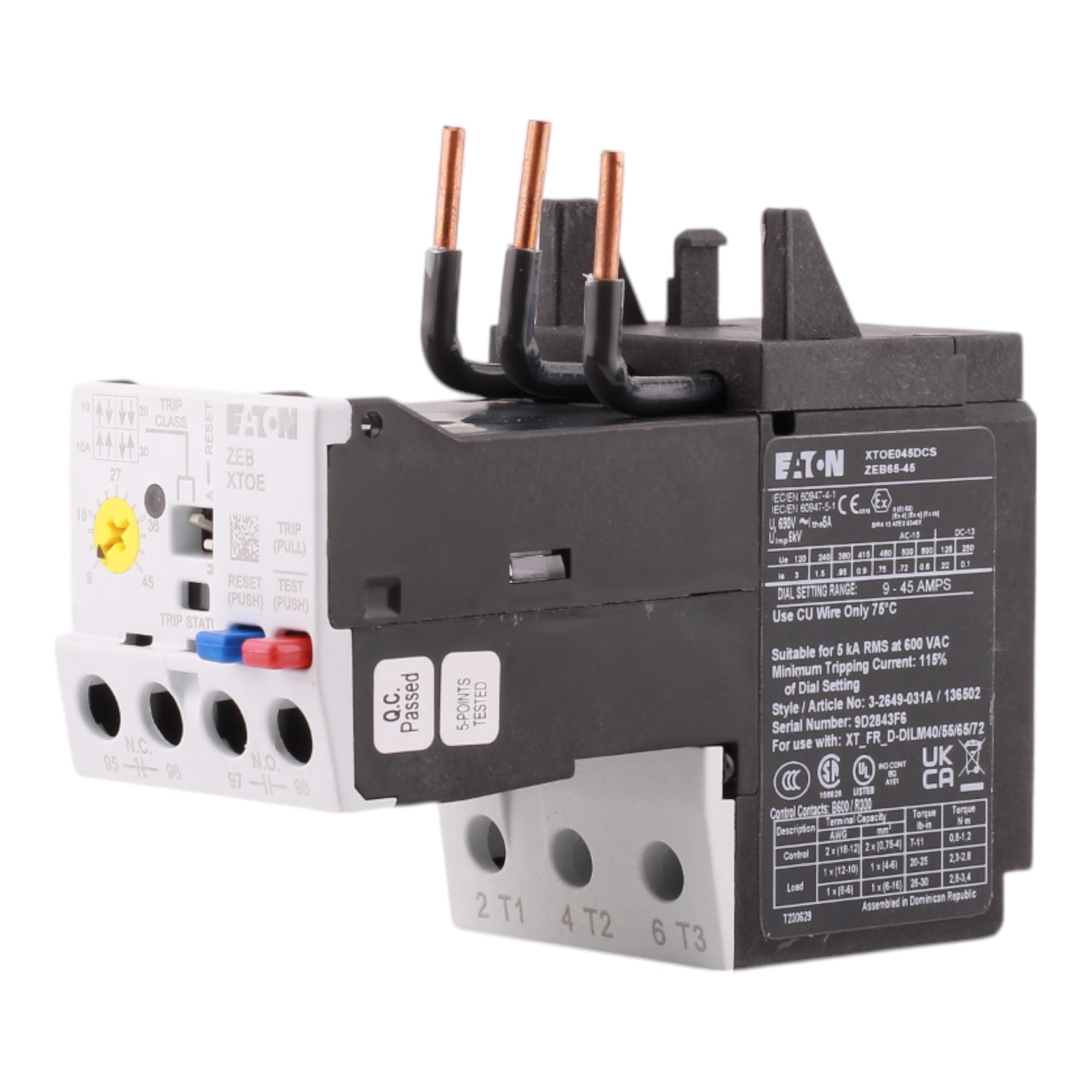Eaton C440 XTOE045DCS 9-45A Electronic Overload Relay – RES LLC Store