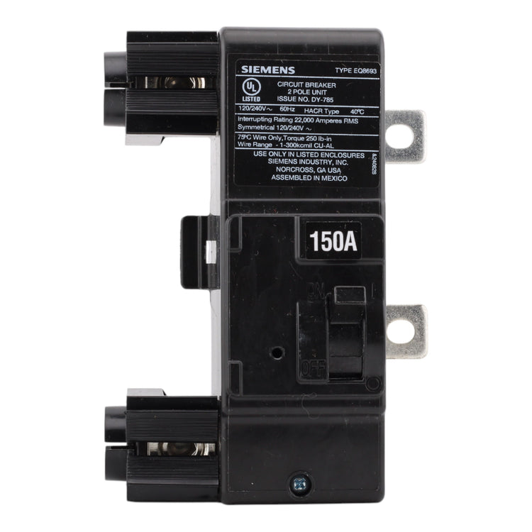 Siemens MBK150A 150A 120/240V 1P Main Breaker, 22kA AIR – RES LLC Store