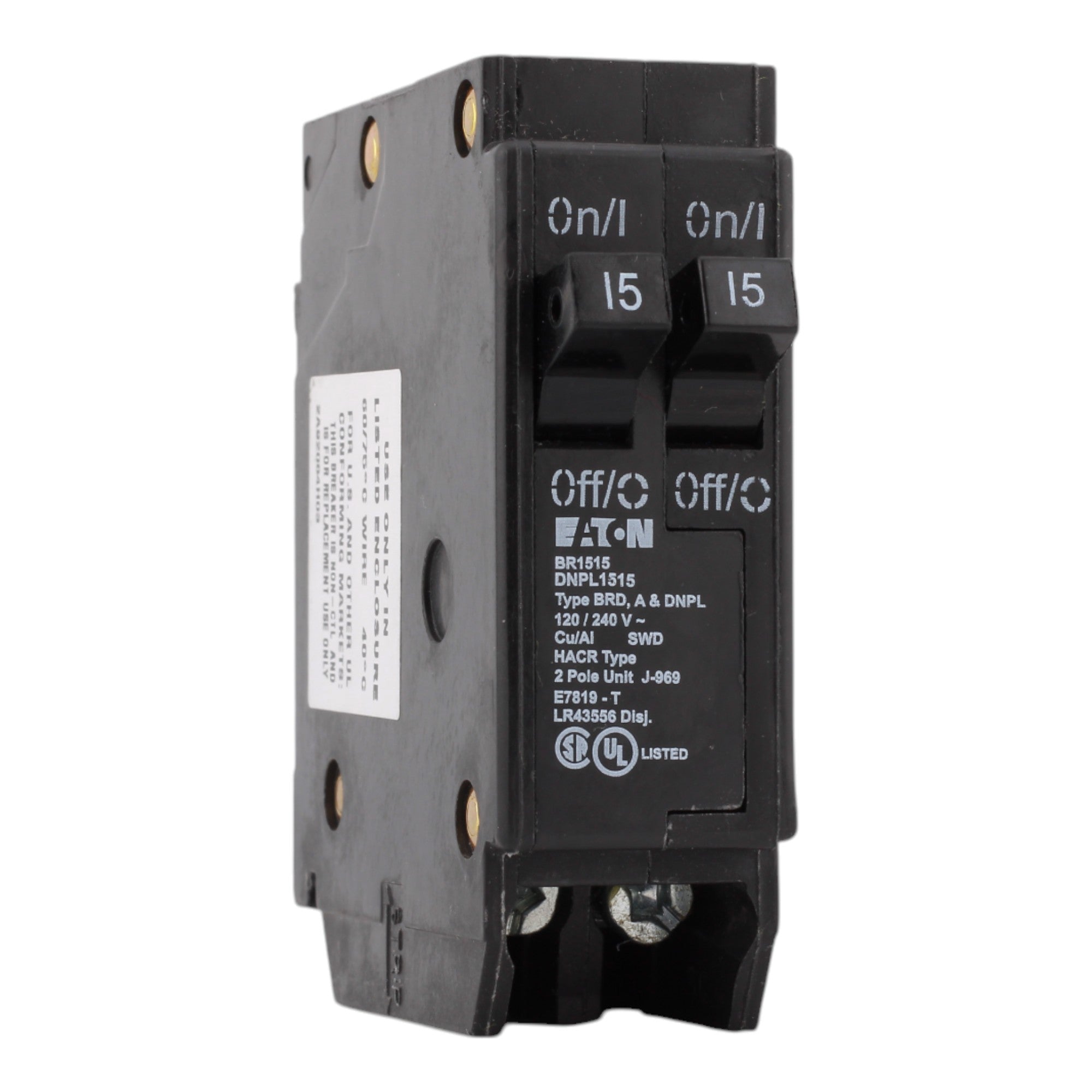 Eaton BR1515 15-15A, 120/240V, 1P, Tandem Breaker – RES LLC Store