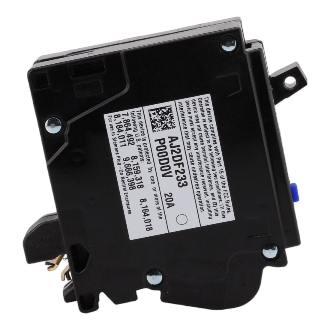 Siemens QA120AFCN 20A 1P 120V AFCI Plug on Neutral Circuit Breaker ...