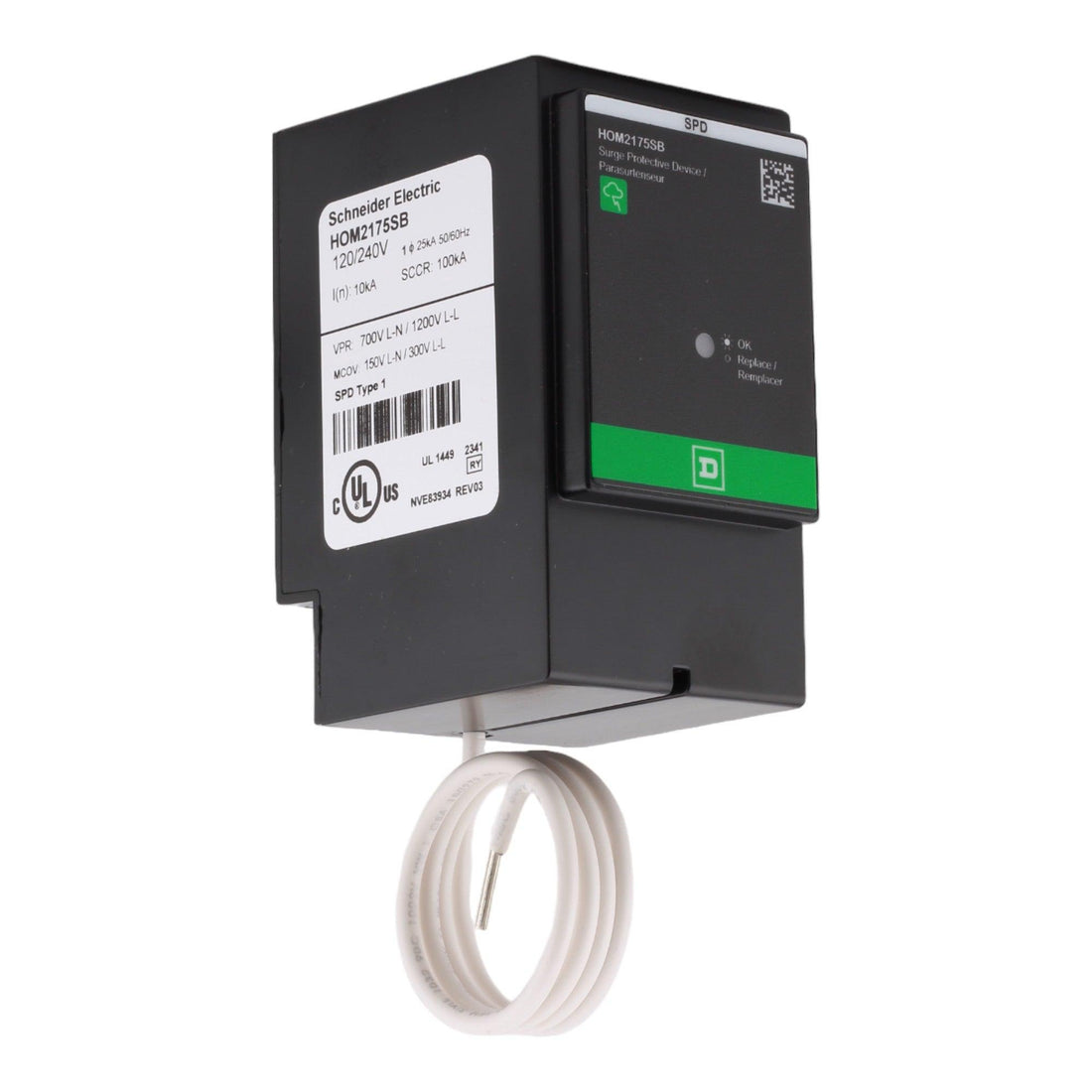 Square D HOM2175SB, 25kA, 120/240V, SPD Type 1 – RES LLC Store