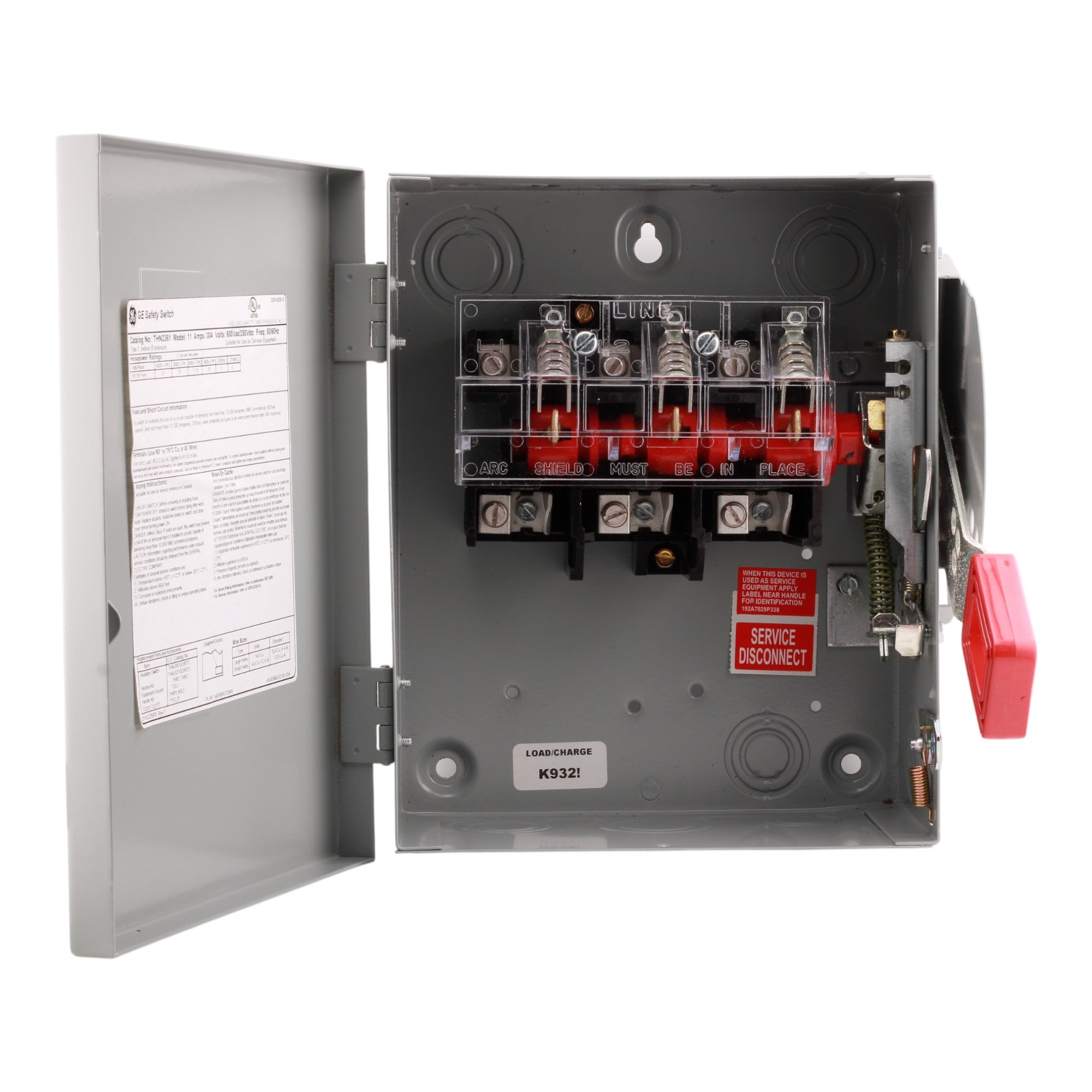 ABB Spec-Setter THN3361 30A 3P 600V Non-Fusible Heavy Duty Safety Swit ...