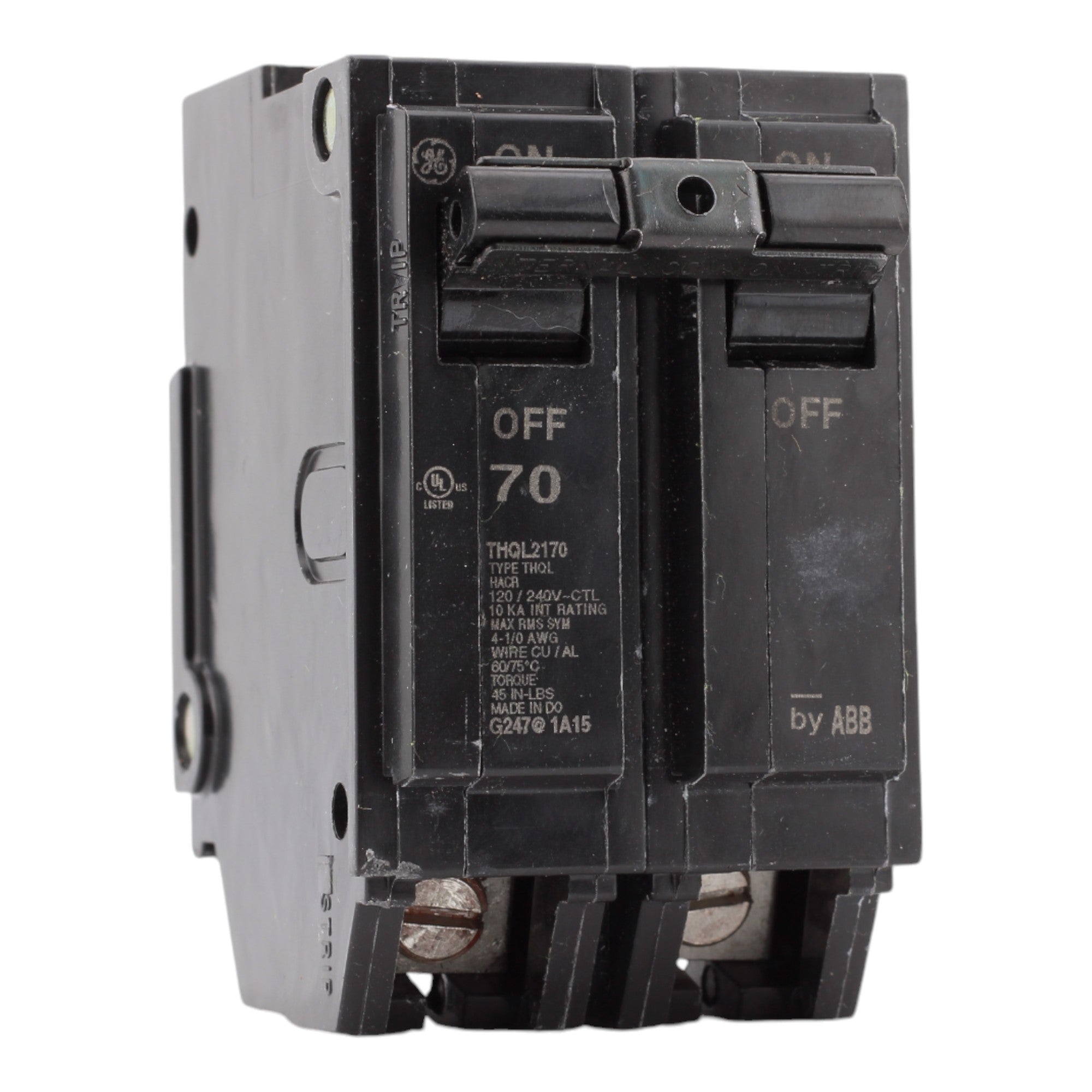 GE THQL2170P 70A 240V 2P Plug-On Circuit Breaker for Q-Line Panels ...