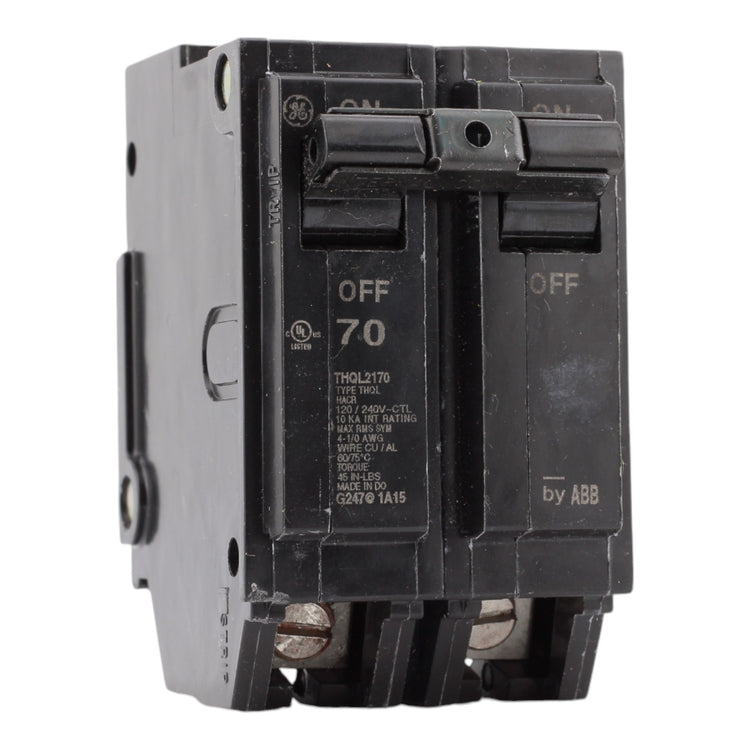 GE THQL2170P 70A 240V 2P Plug-On Circuit Breaker for Q-Line Panels ...