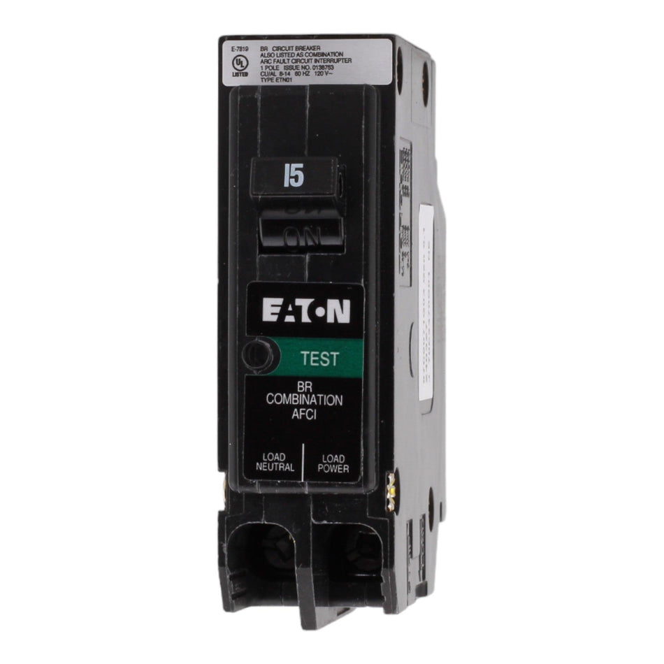 Eaton BR BRP115AF 15A 1P 120V AFCI Plug on Neutral Circuit Breaker ...