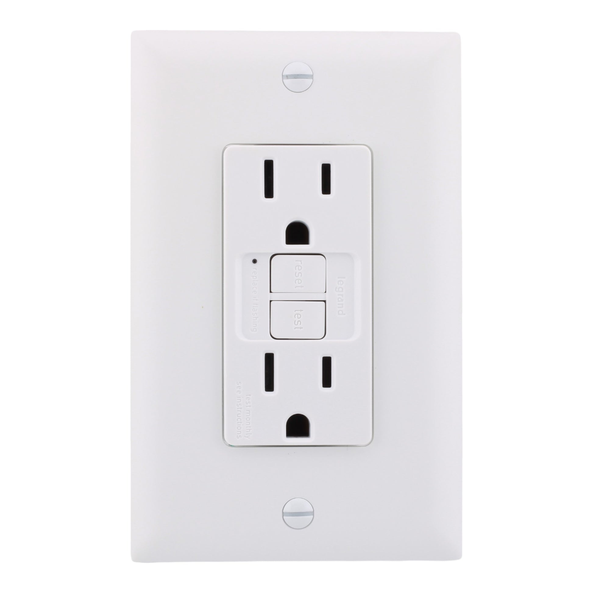 Legrand 1597TRW 15A 125V Tamper-Resistant Duplex GFCI Receptacle White ...