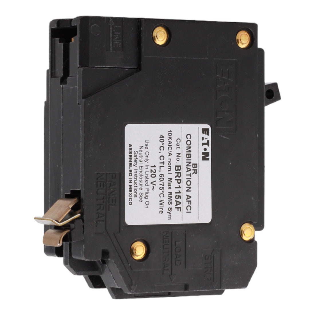 Eaton BR BRP115AF 15A 1P 120V AFCI Plug on Neutral Circuit Breaker ...