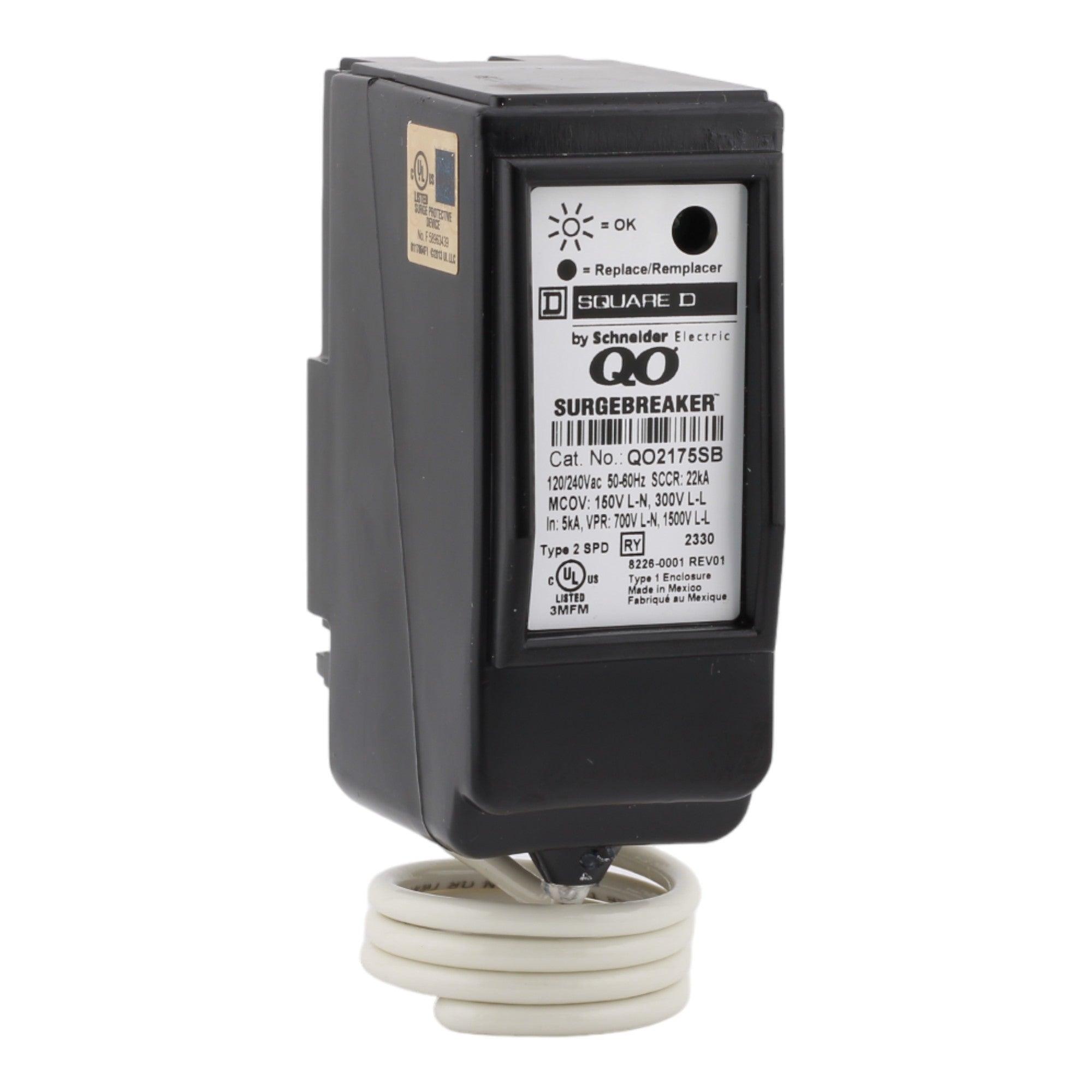 Square D QO2175SB Surge Protector - 120/240 Volt, Plug In, UL Listed ...