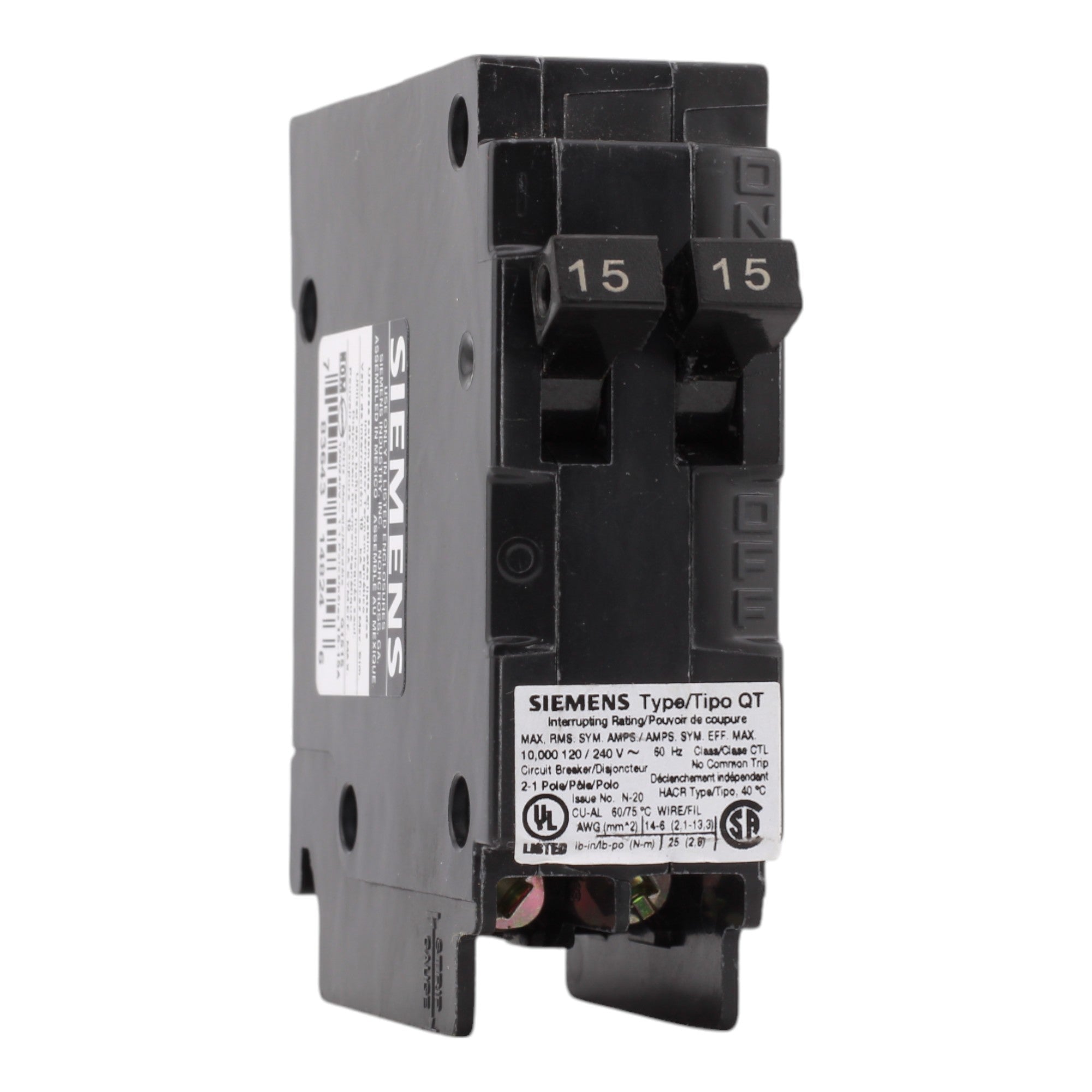 Siemens Q1515 15/15A 120V Duplex Circuit Breaker – RES LLC Store