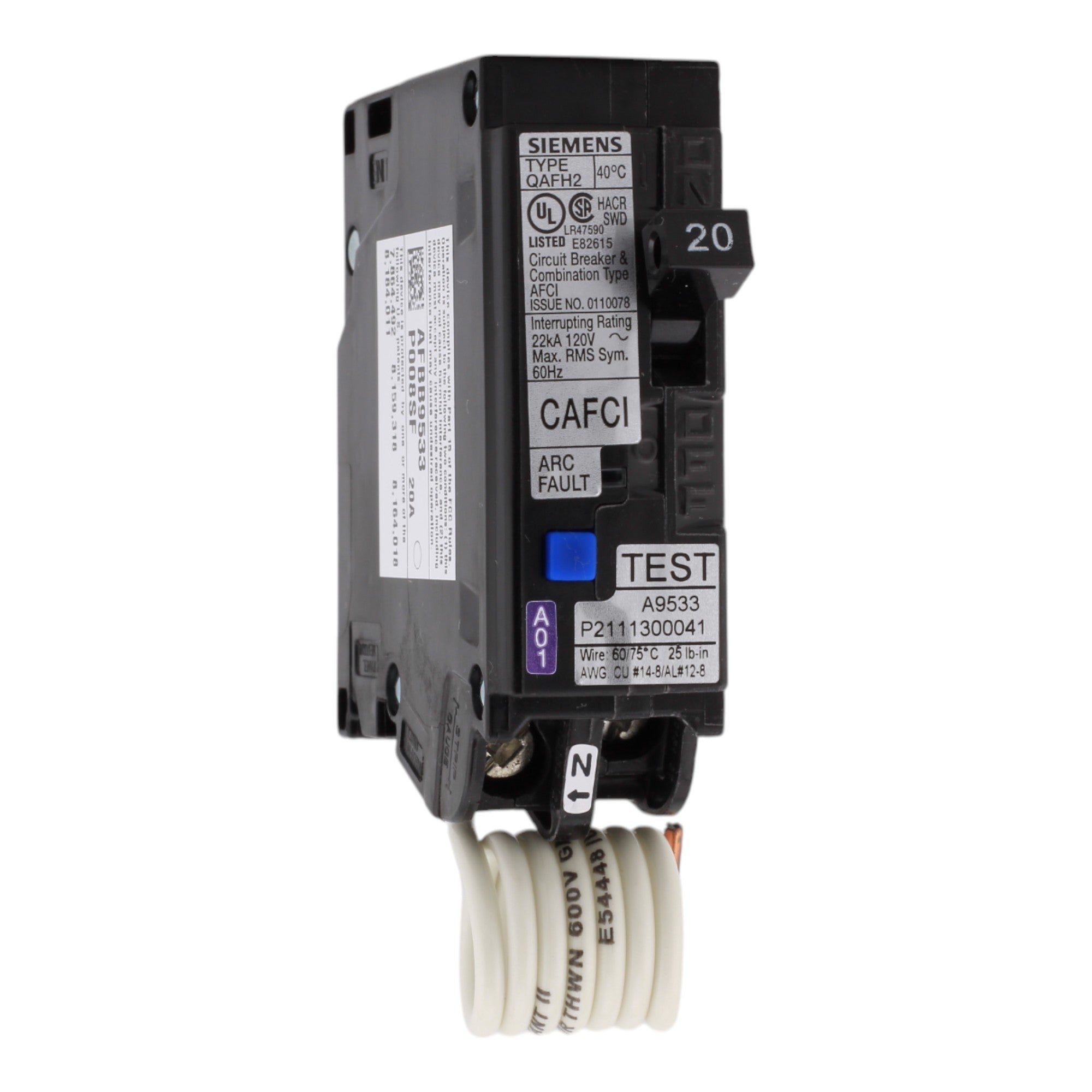 Siemens QA120AFCH 20A 120V 1P AFCI Circuit Breaker – RES LLC Store