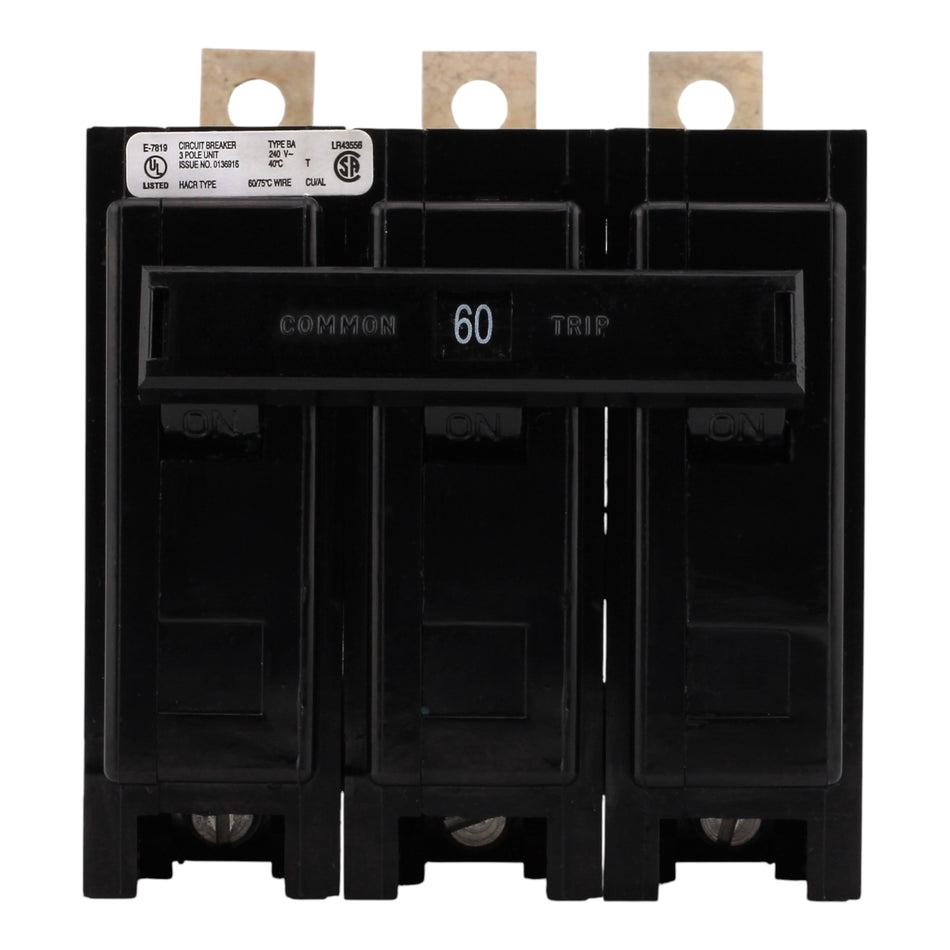 Eaton BAB3060H 60A 3P 240V Bolt-On Thermal-Mag Circuit Breaker – RES ...