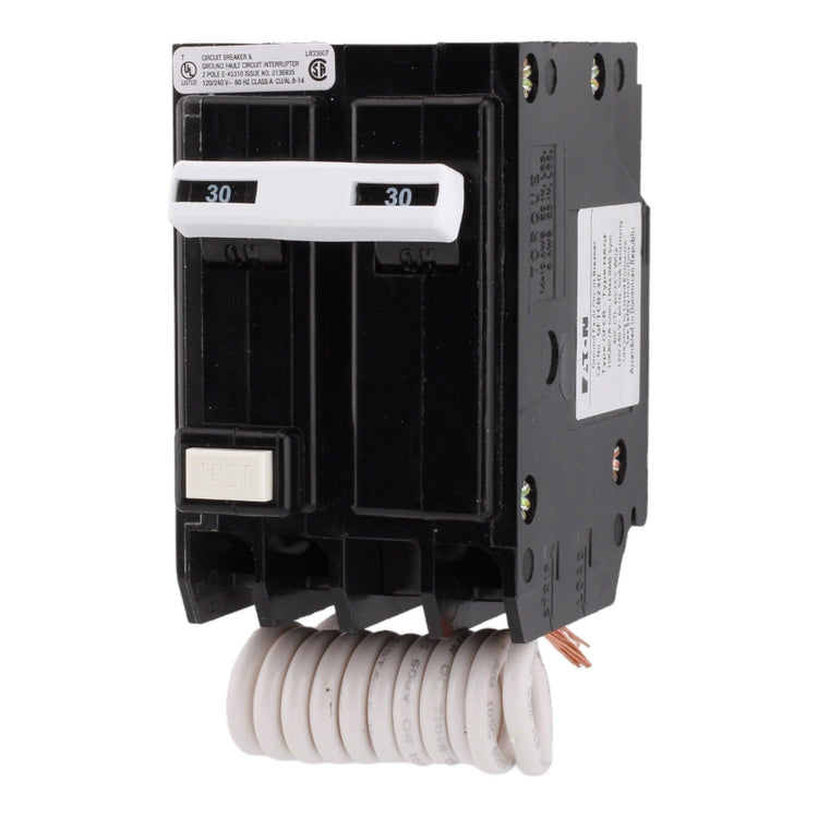 Eaton BR GFTCB230 30A 2P 120/240V GFCI Pigtail Neutral Circuit Breaker ...