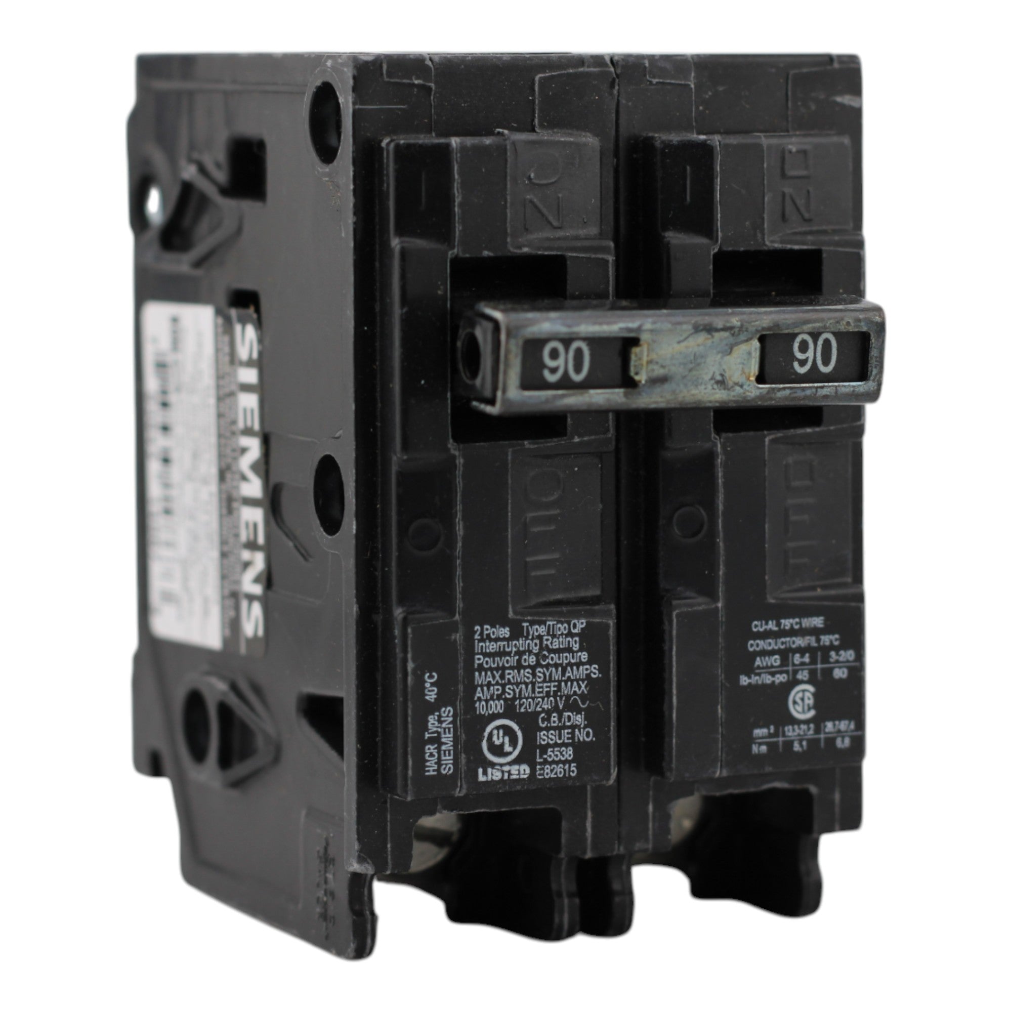Siemens QP Q290H 90A 2P 120/240V Standard Circuit Breaker – RES LLC Store