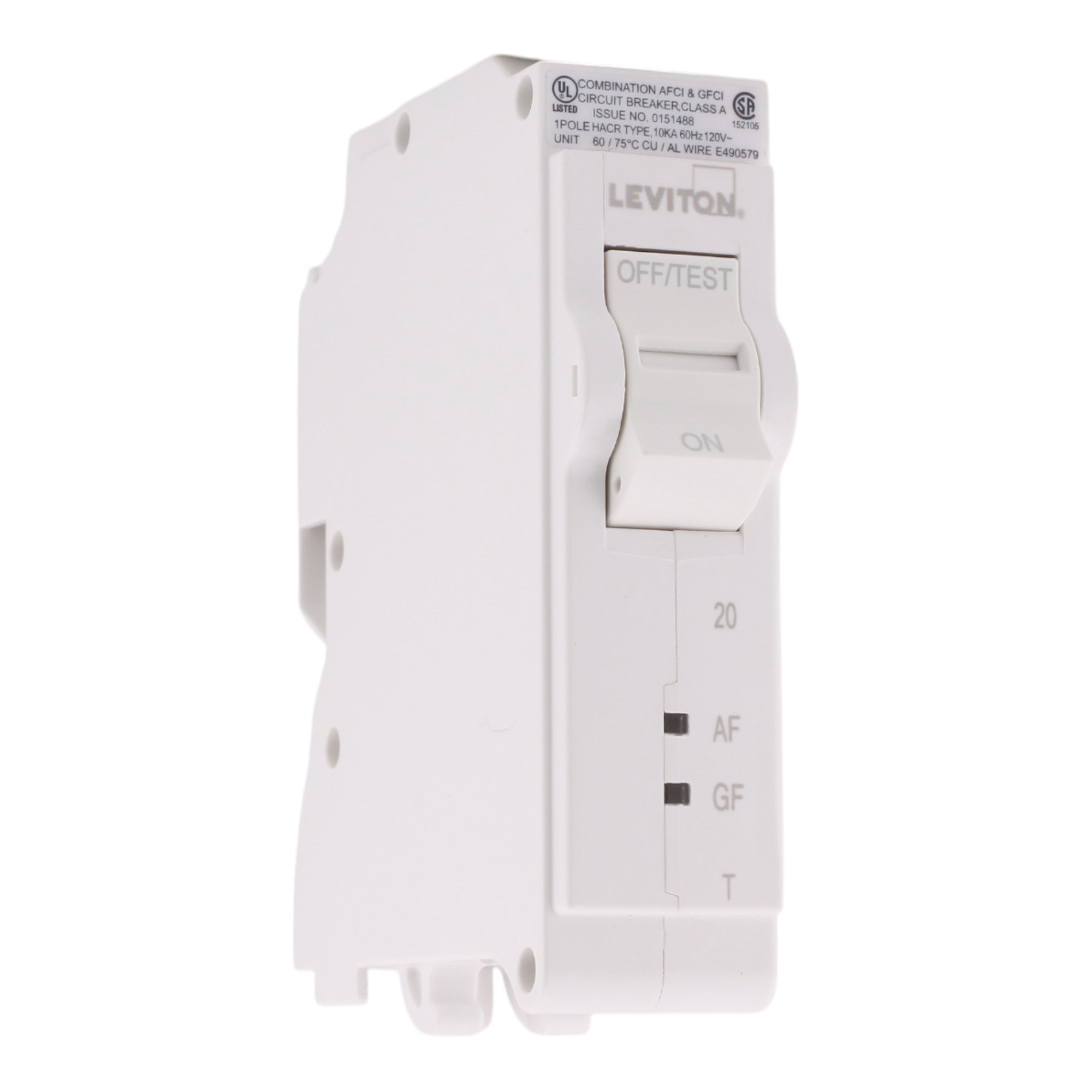 Leviton LB120-DFT, 20A, 120V, 1-Pole AFCI/GFCI Breaker – RES LLC Store
