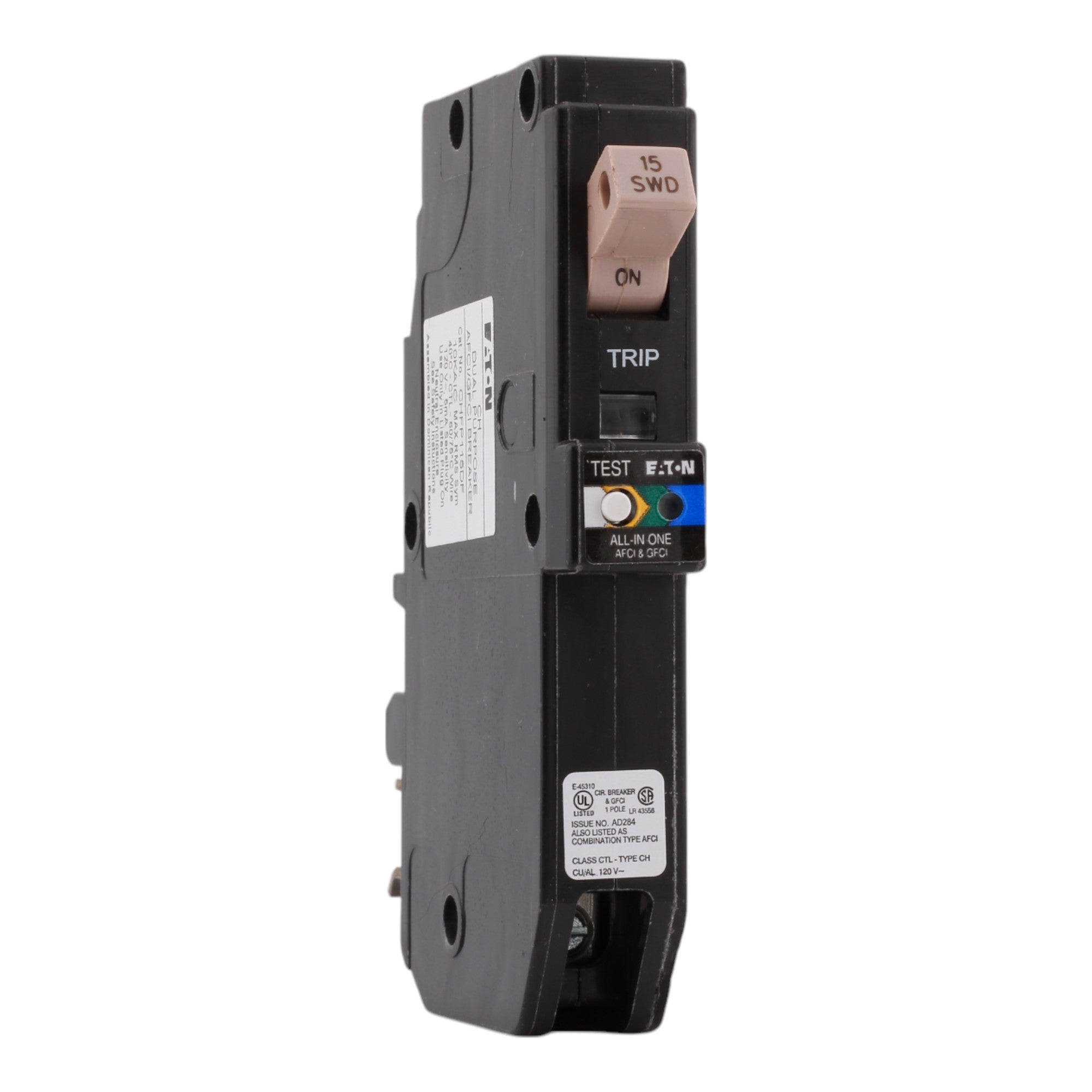 Eaton CHFPAFGF115CS 15A 120V 1P AFCI/GFCI Breaker for CH Panels – RES ...