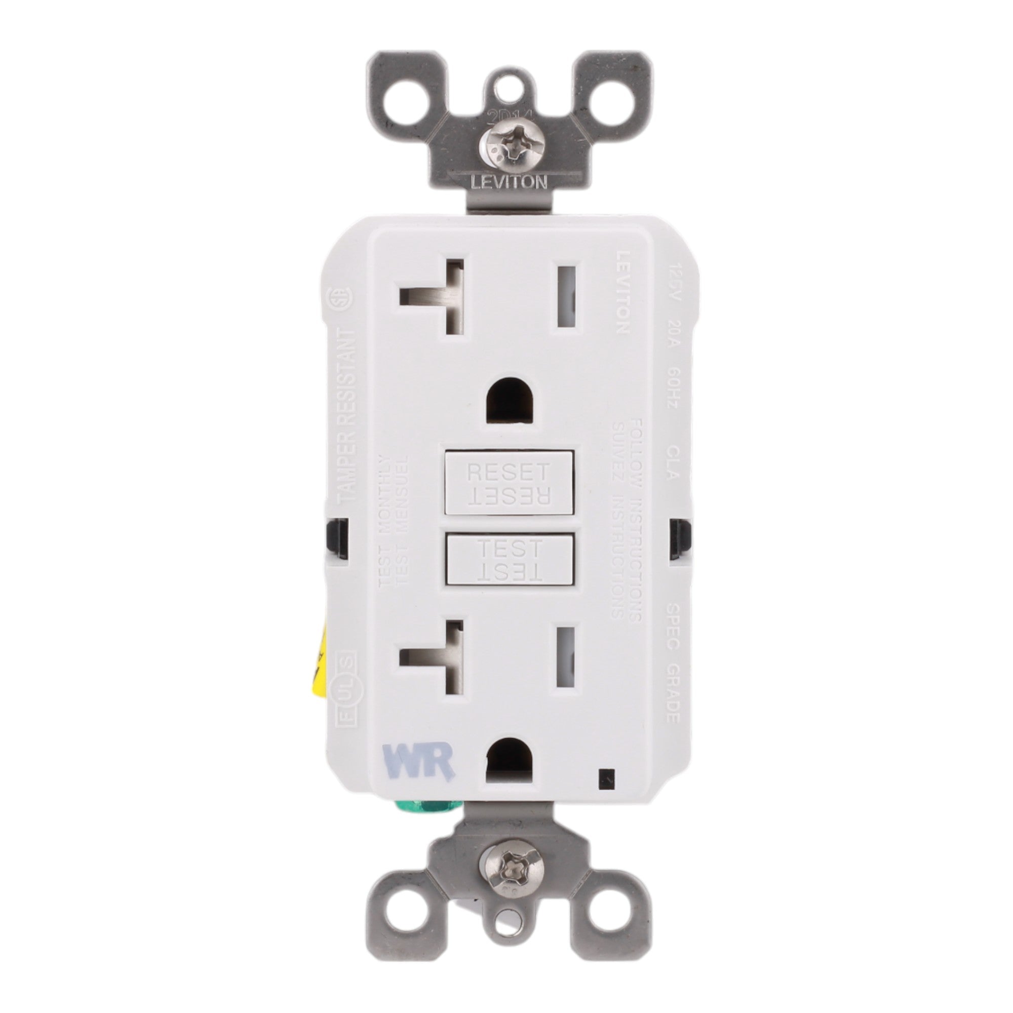 Leviton GFWT2-W, 20A, 125V, WR GFCI Receptacle – RES LLC Store