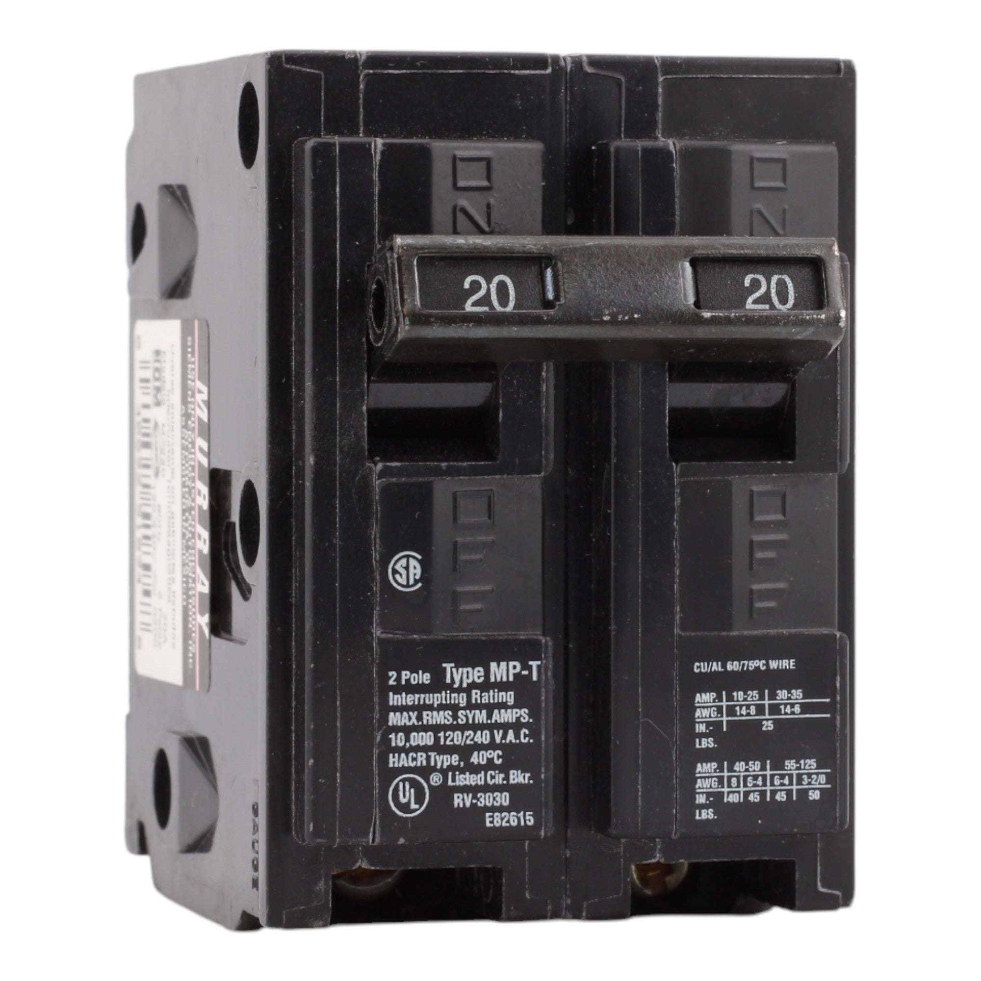 Murray MP220 20A 120/240V 2-Pole Circuit Breaker – RES LLC Store