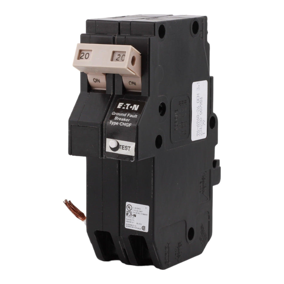 Eaton CHN220GF 20 Amp Double Pole 240V Pigtail-Neutral GFCI Ground Fau ...