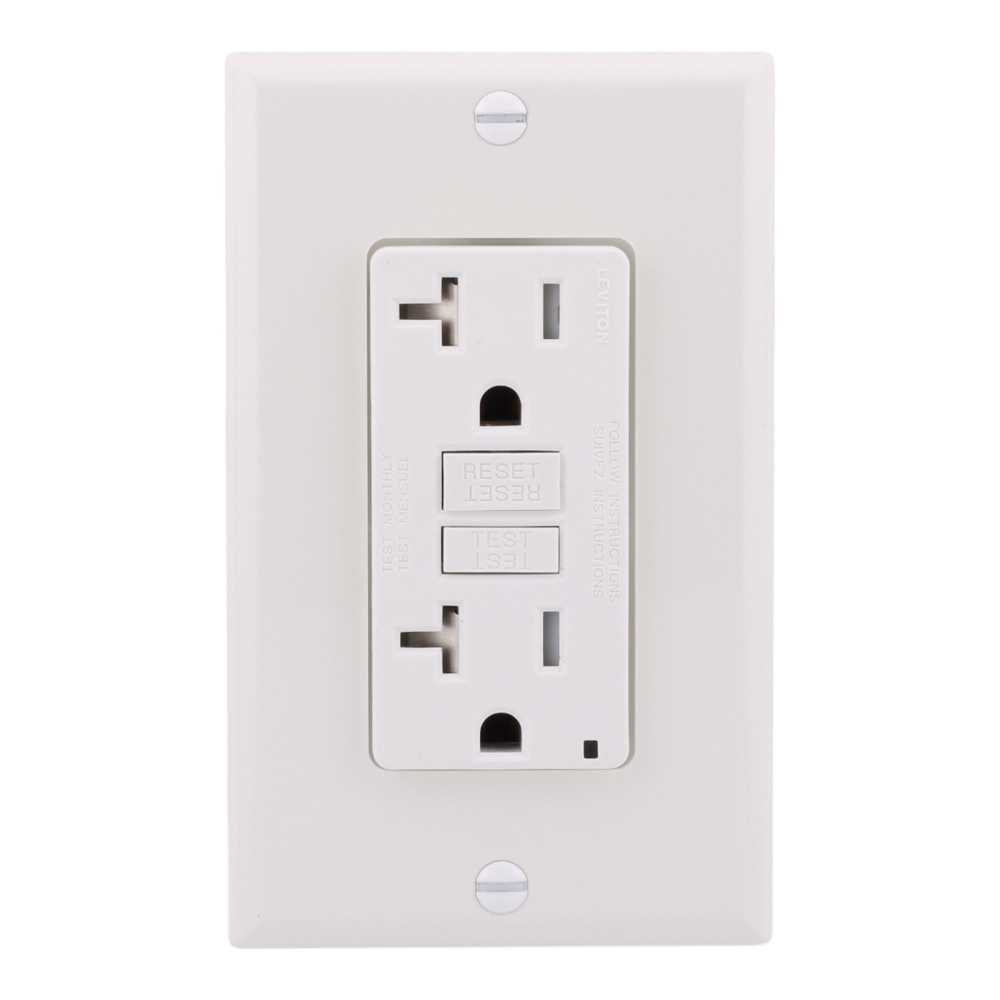 Leviton GFTR2-W 20A GFCI Outlet, Self-Test, Tamper-Resistant, White ...