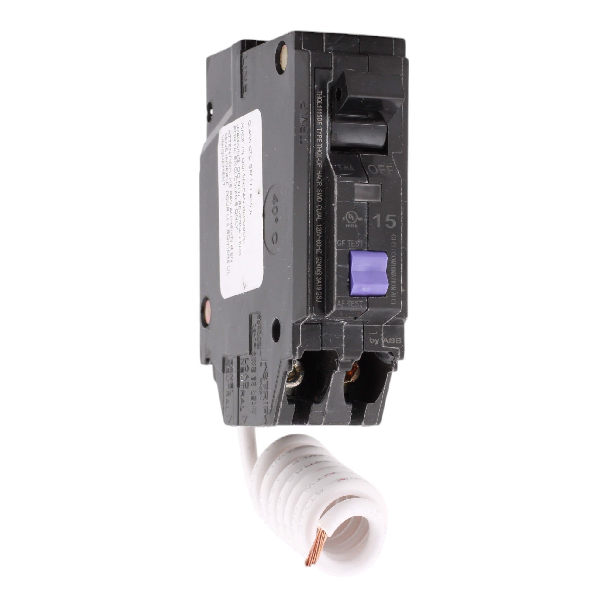 GE THQL1115DFP 15A 120V 1-pole Dual AFCI/GFCI Breaker Pigtail UL – RES ...