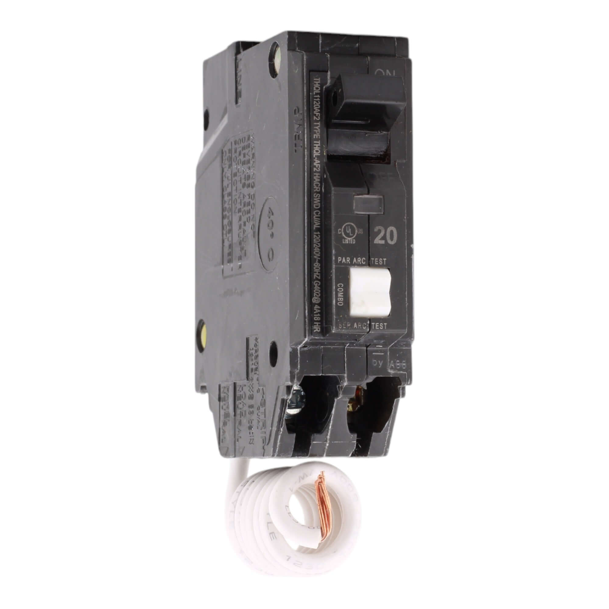 GE THQL1120AFP2 20A 120V 1-pole AFCI Circuit Breaker Pigtail UL – RES ...
