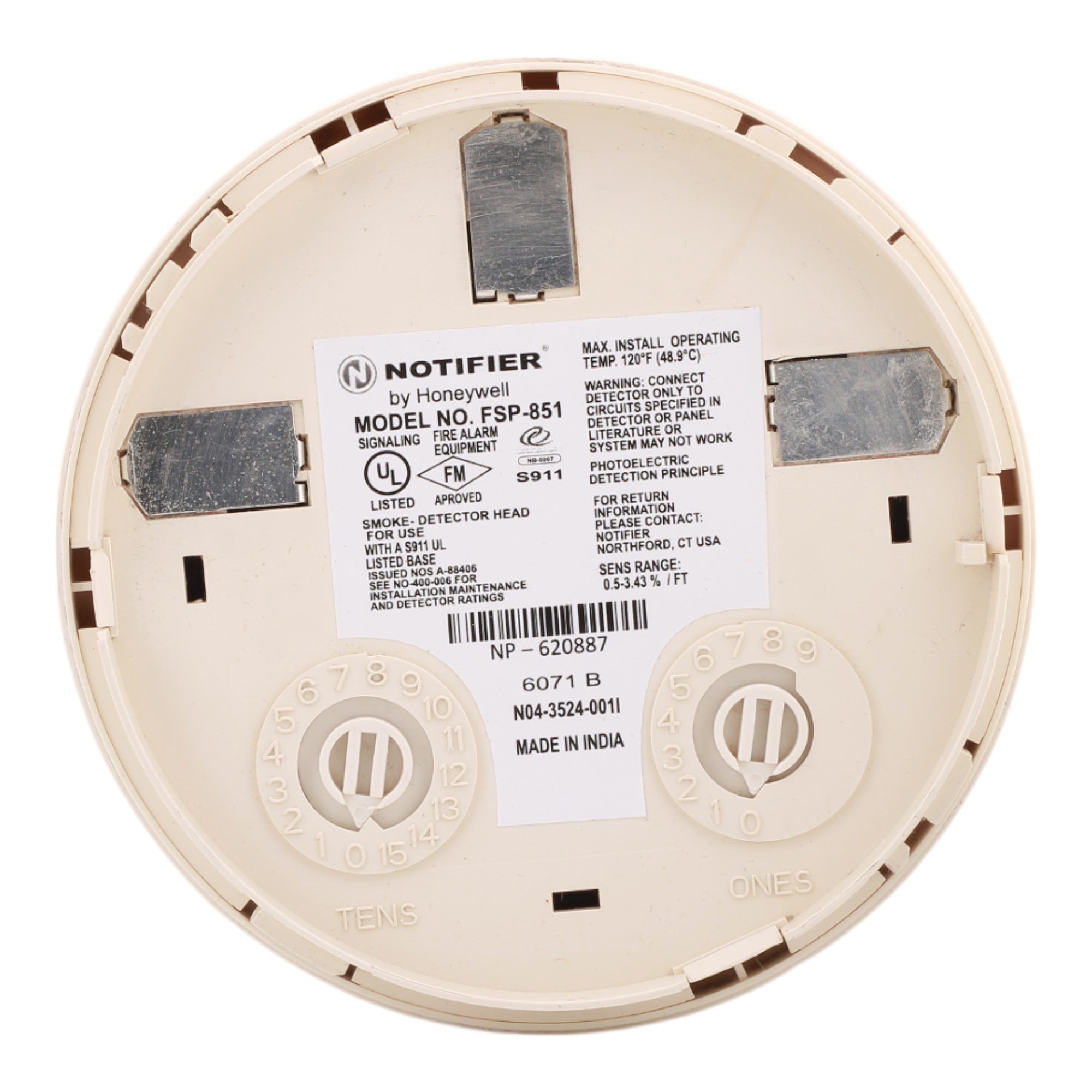 Notifier FSP-851 Intelligent Photoelectric Smoke Detector – RES LLC Store