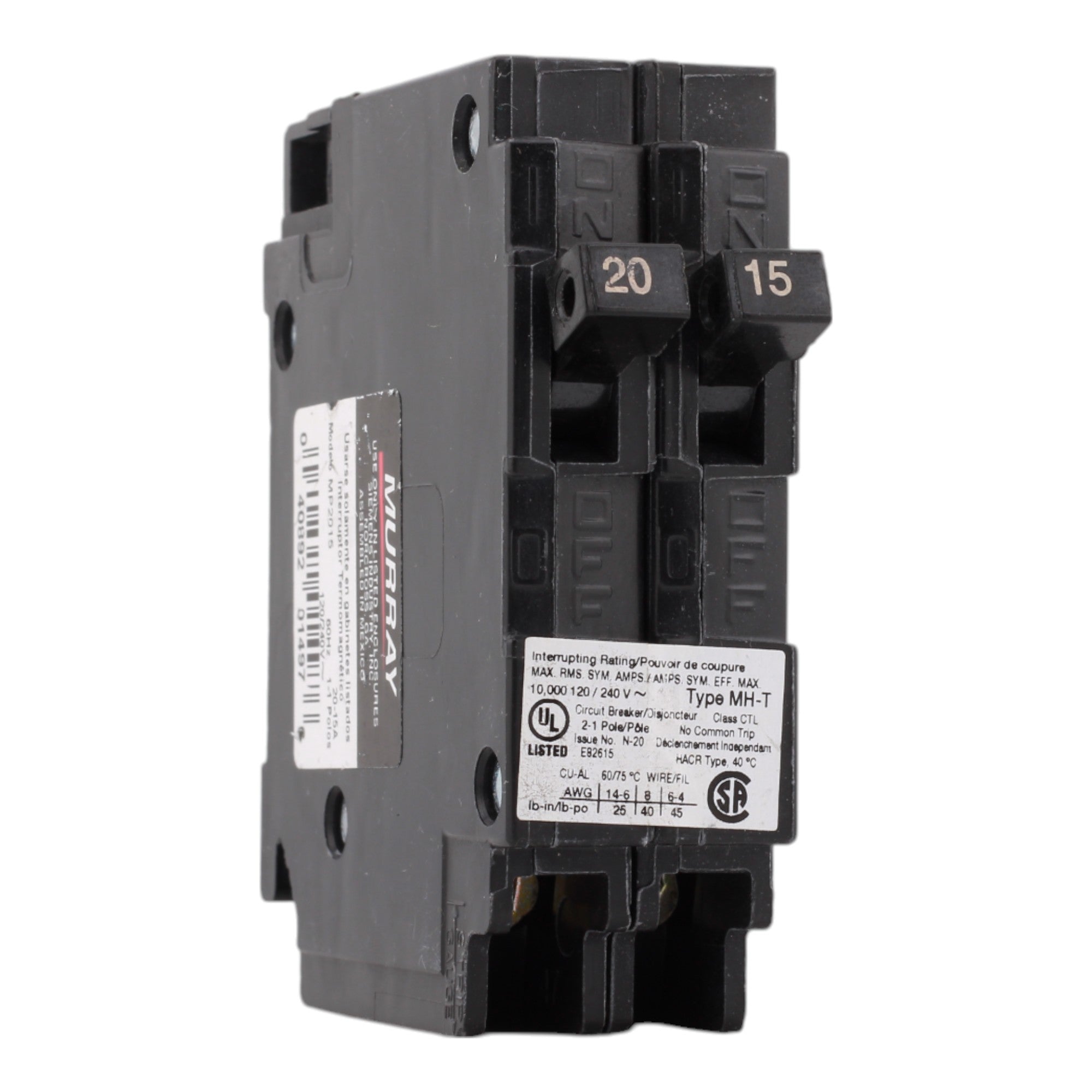 Murray MP2015 20/15A 120V 1-Pole Duplex Circuit Breaker – RES LLC Store