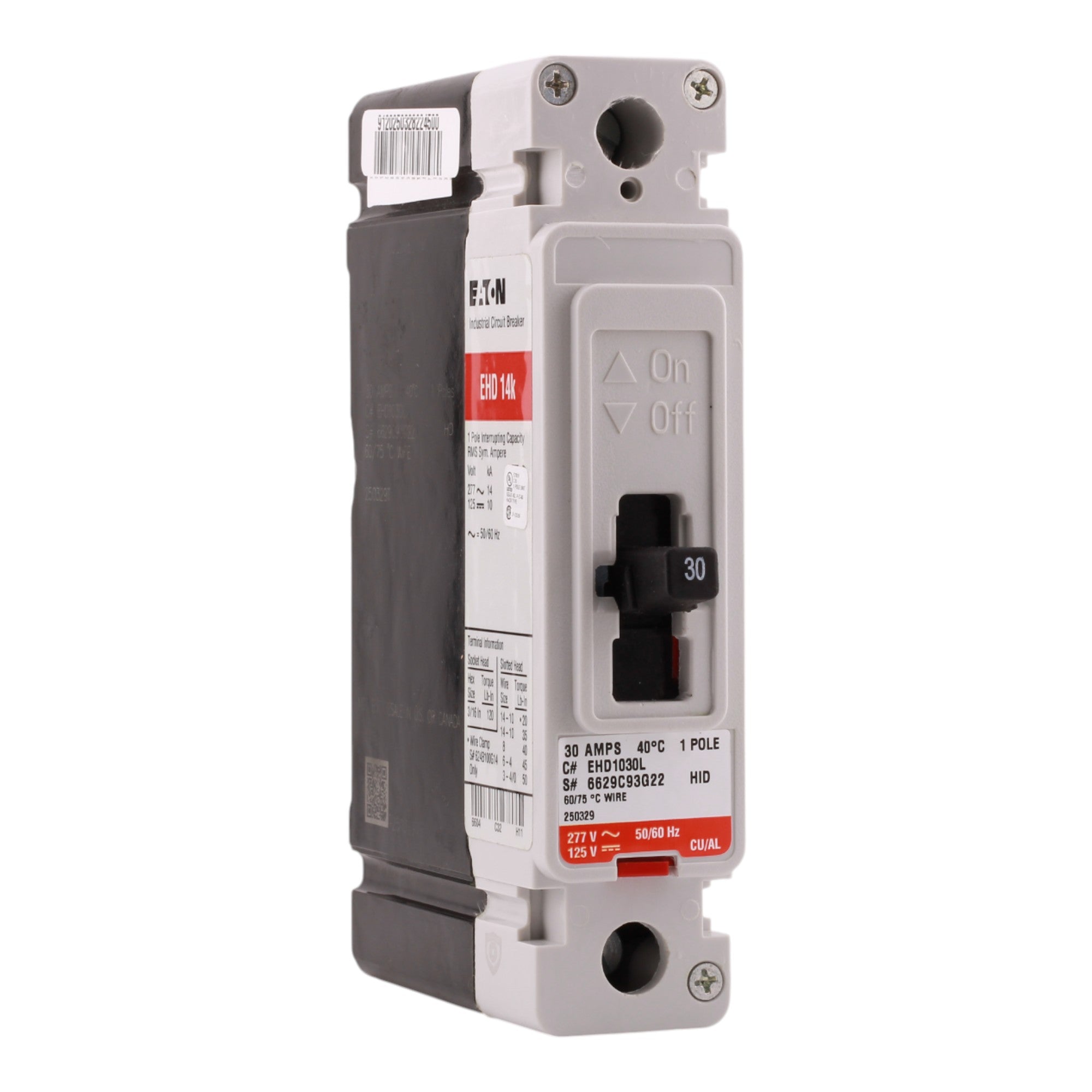 Eaton EHD EHD1030L 30A 1P 240/480V Molded Case Circuit Breaker – RES ...