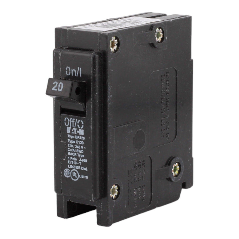 Eaton BR120 20A 120/240V 1-pole Thermal Magnetic Circuit Breaker – RES ...