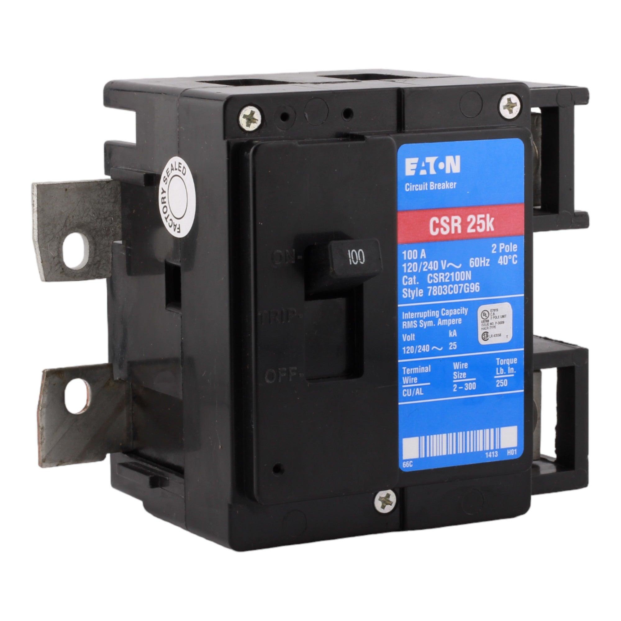 Eaton CH CSR2100N 100A 2P 120/240V Thermal-Magnetic Circuit Breaker ...