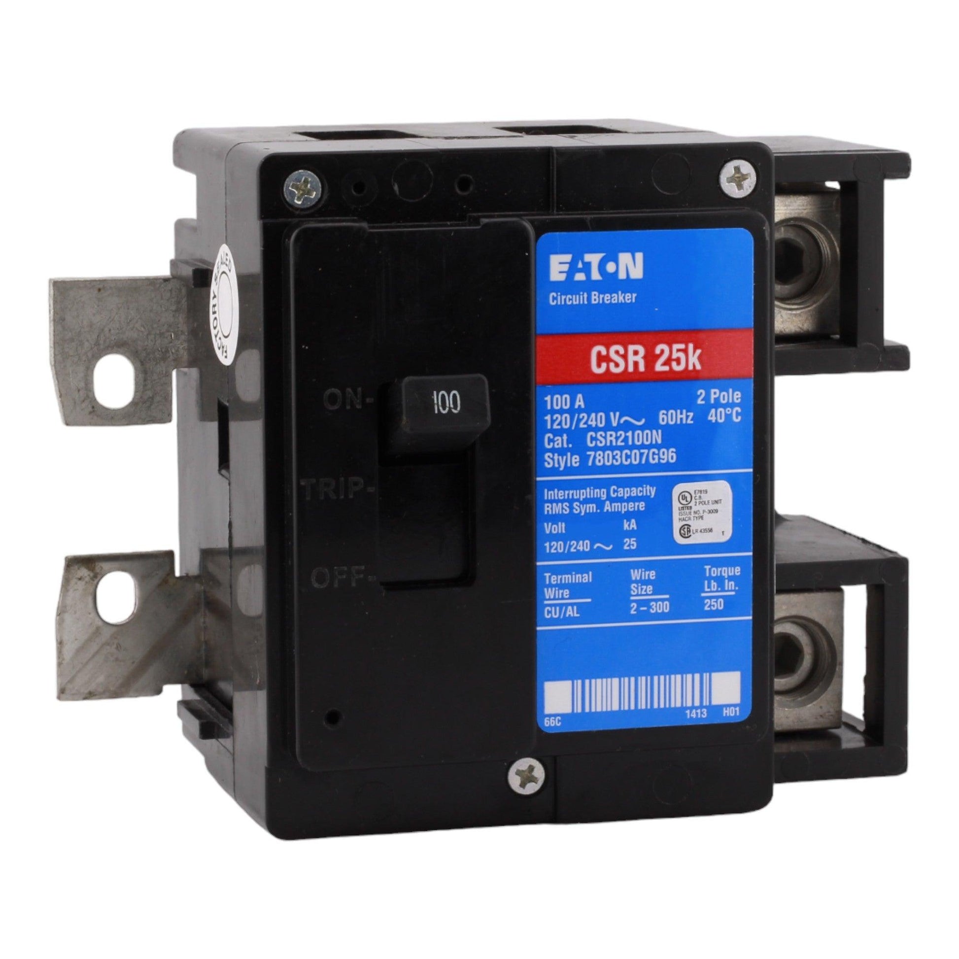 Eaton CSR2100N Type CSR 2-Pole 100 Amp Main Breaker - 120/240V, 25kAIC ...