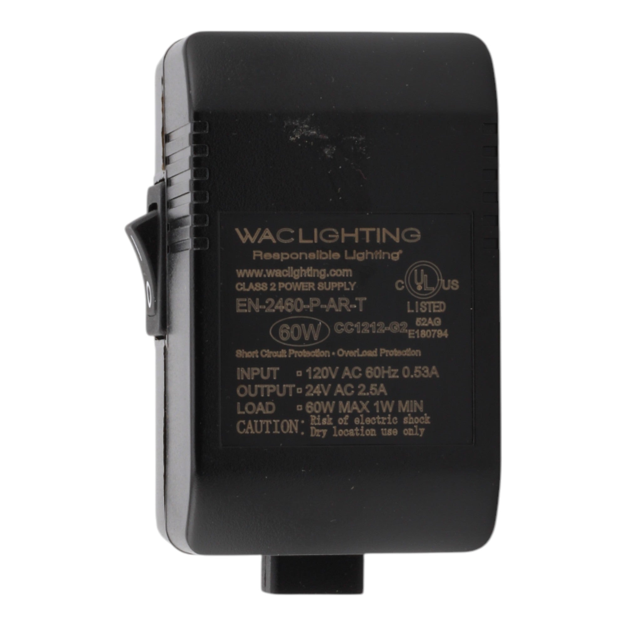 WAC Lighting EN-2460-P-AR-T 60W 120V/24V Plug-in Transformer – RES LLC ...