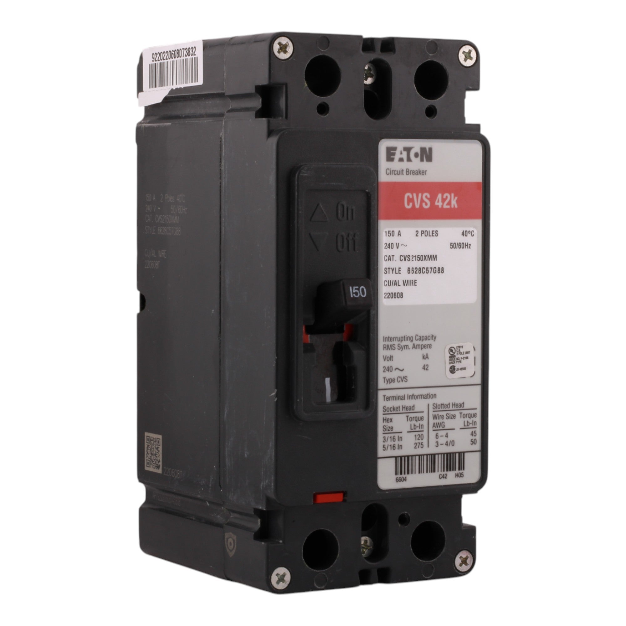 Eaton CVS2150XMM 150A 2P 42kAIC Molded Case Circuit Breaker – RES LLC Store