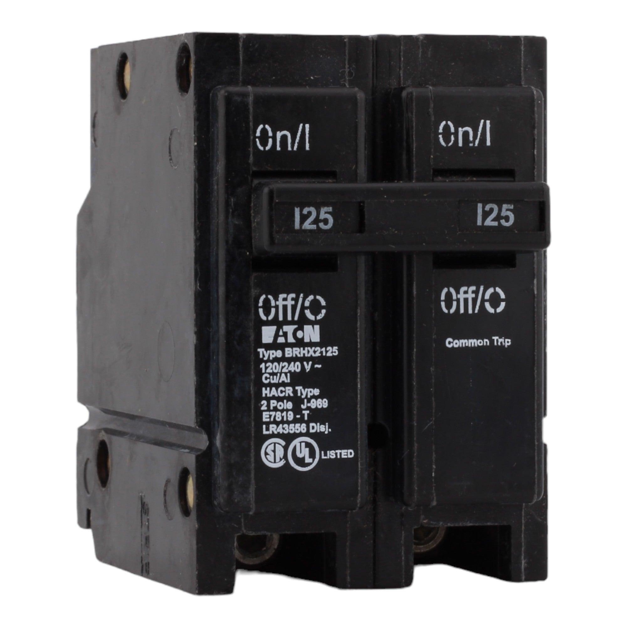 Eaton BRHX2125 125 Amp Double Pole 240V Plug-In Standard Trip Circuit ...