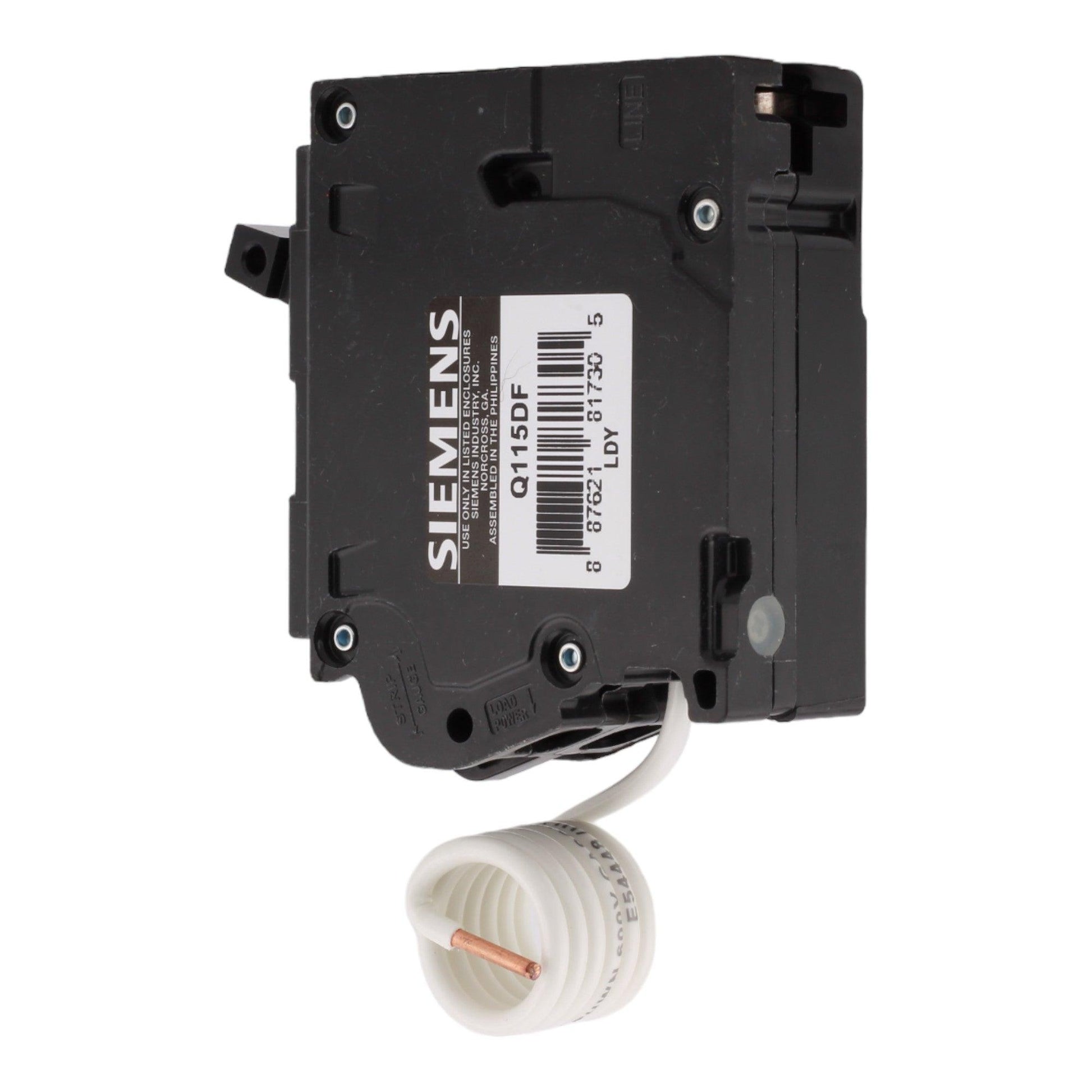 Siemens Q115DF 15 Amp Single Pole 120V Pigtail-Neutral AFCI/GFCI Dual ...