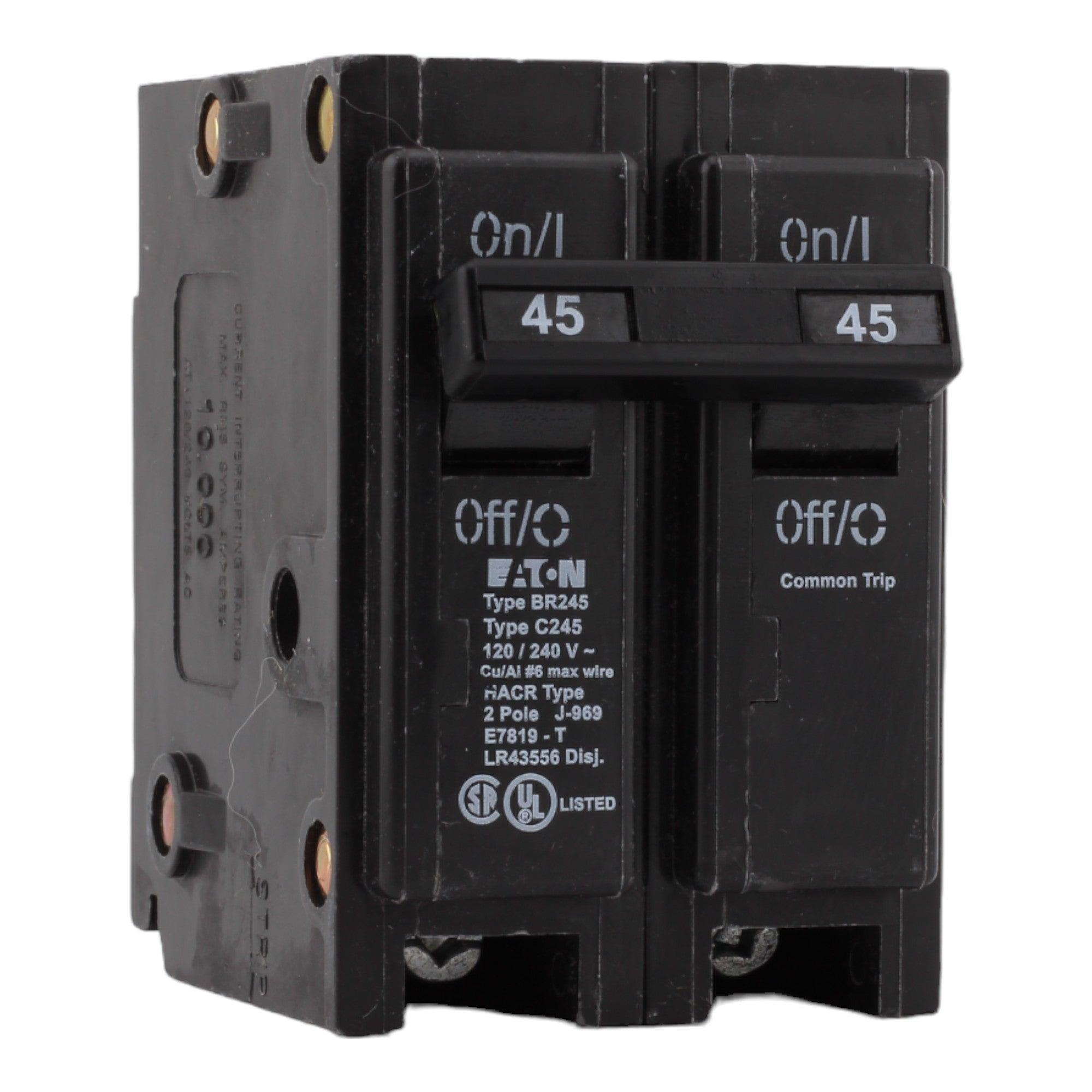 Eaton BR BR245 45A 2P 120/240V Circuit Breaker – RES LLC Store