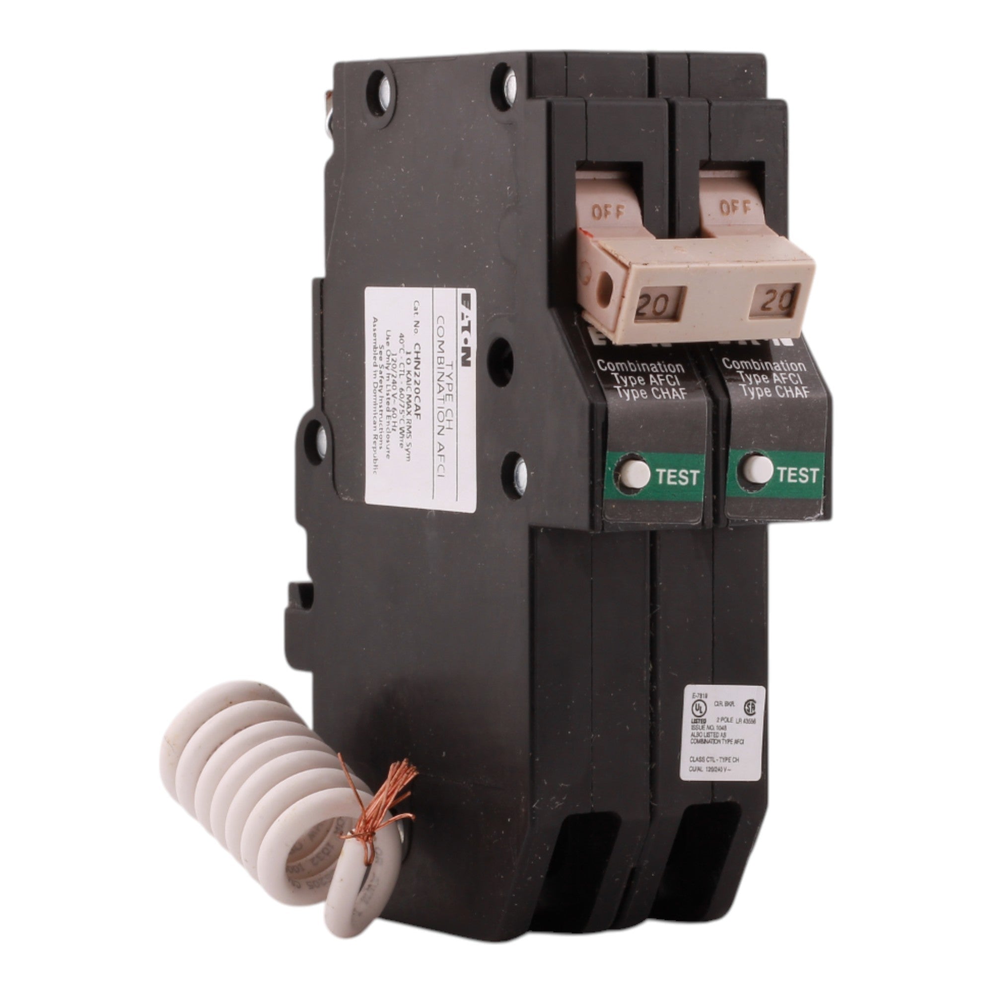 Eaton CH CHN220CAF 20A 2P 120/240V AFCI Circuit Breaker – RES LLC Store