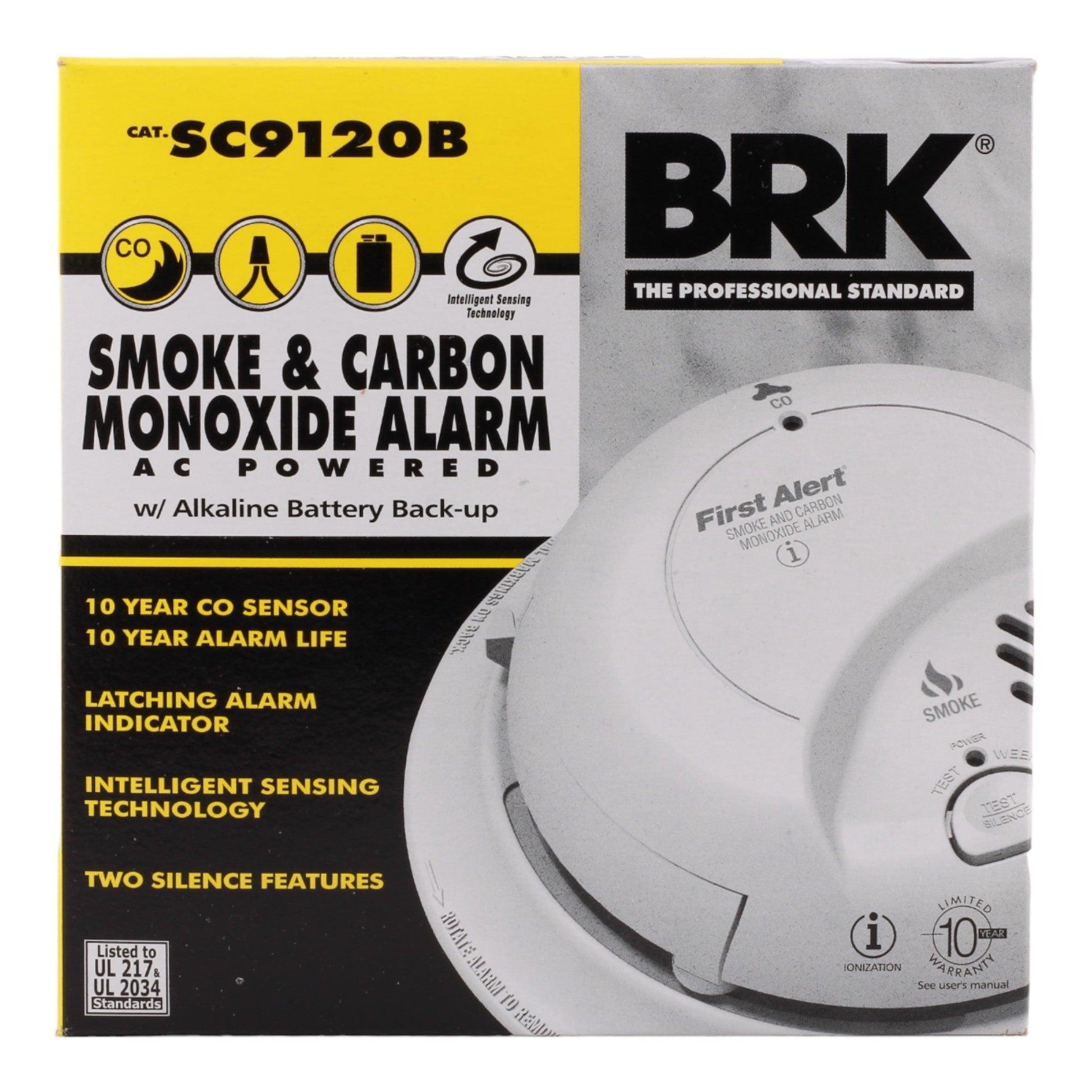 BRK SC9120B Hardwired Smoke and Carbon Monoxide Alarm with Battery ...