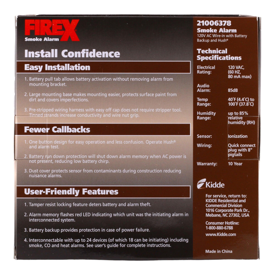 Kidde i12040 Hardwired 120V Smoke Alarm with 9V Battery – RES LLC Store