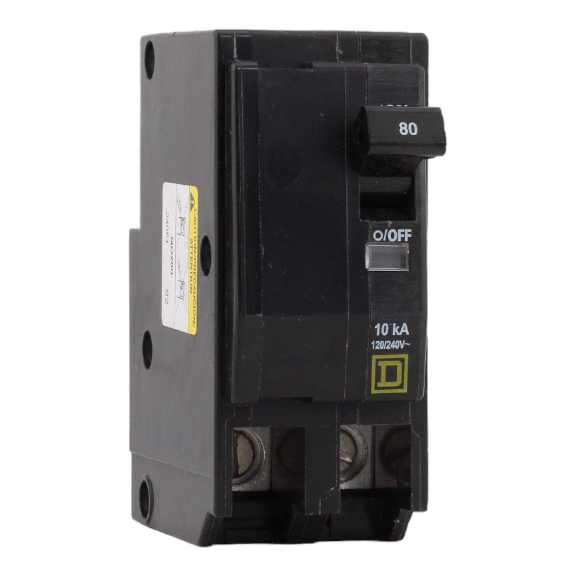 Square D QO280 80 Amp Double Pole 240V Plug-In Standard Trip Circuit B ...