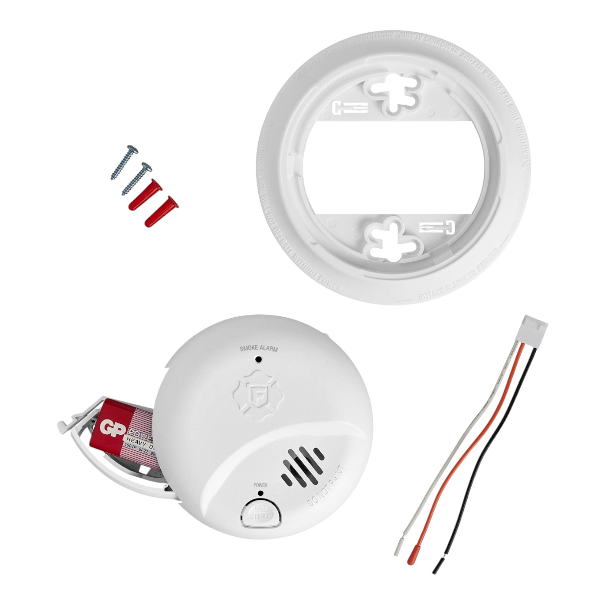 BRK SMI100-AC Hardwire Smoke Alarm 85dB Battery Backup Ionization UL ...