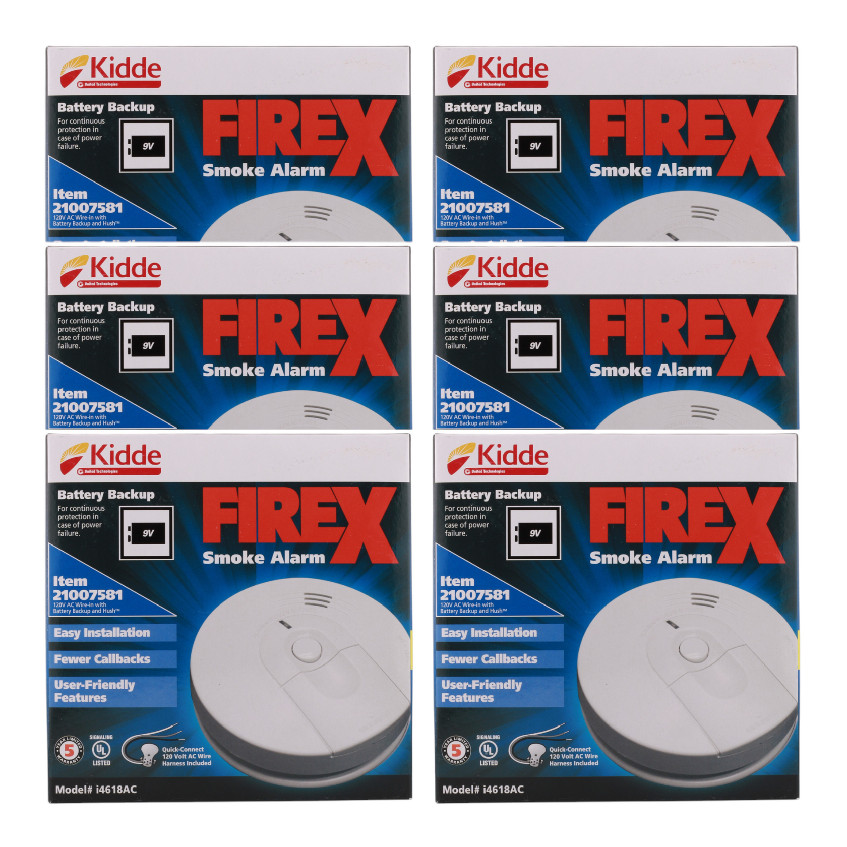 Kidde i4618AC Hardwired 120V Smoke Alarm with 9V Battery – RES LLC Store