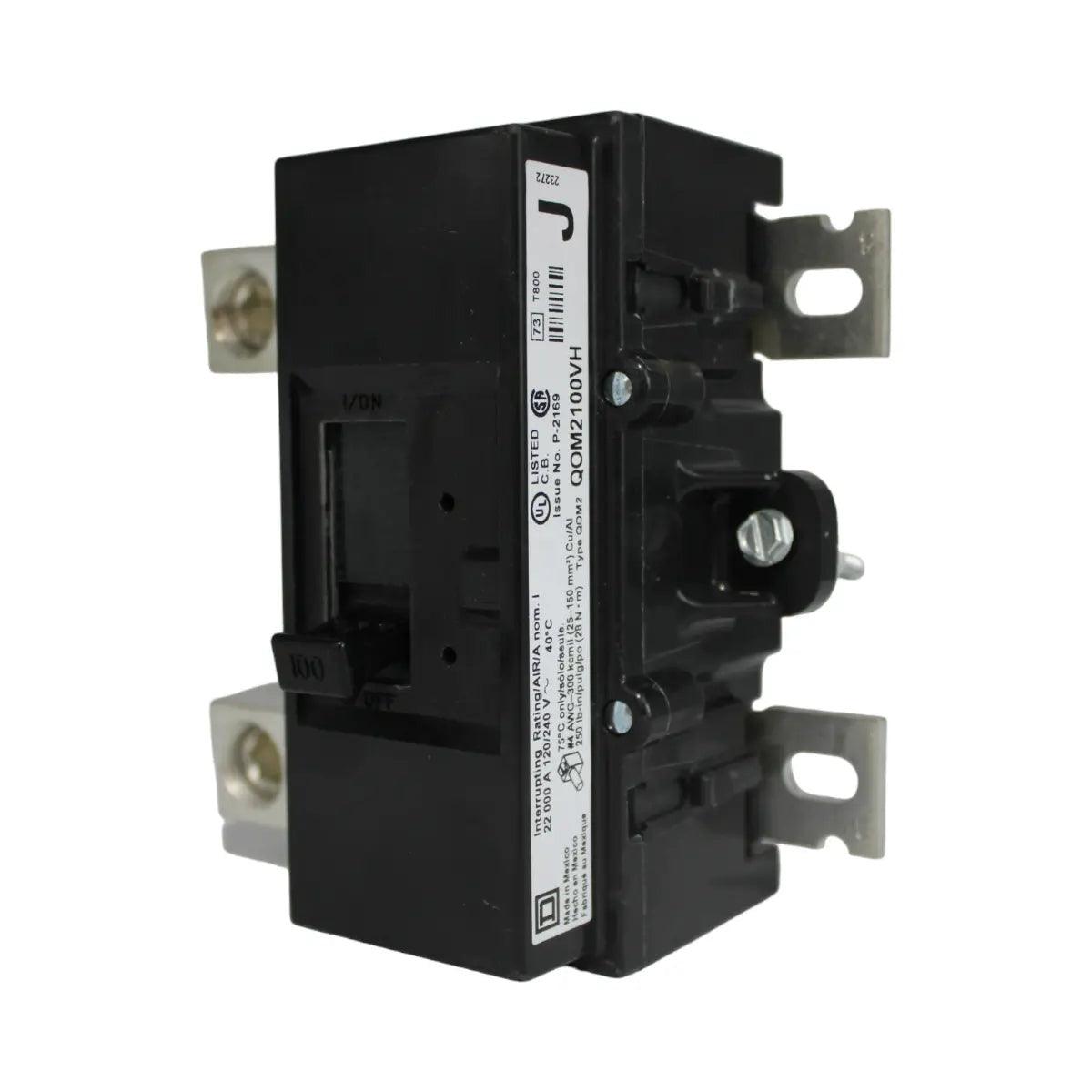 Square D QOM2100VH Main Breaker 100 Amps 240 Volts 2 Pole Bolt on UL L ...