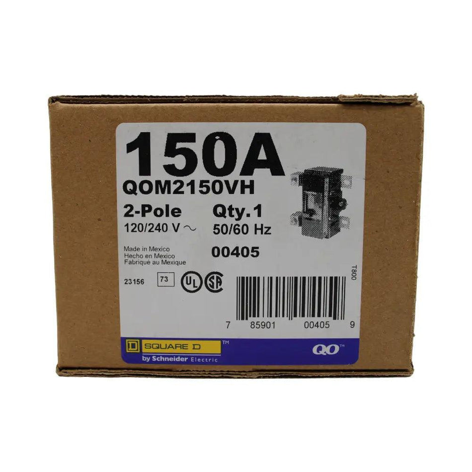 Square D QOM2150VH Main Breaker 150 Amps 240 Volts 2 Pole Bolt on UL L ...