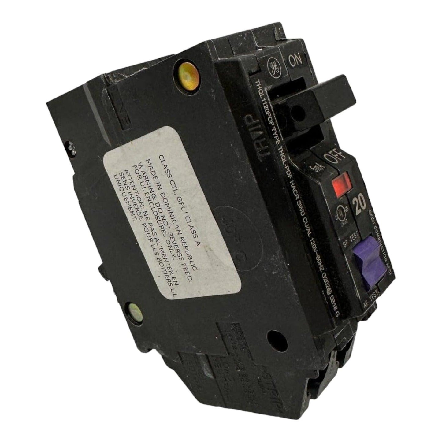 GE Q Line THQL1120PDF 20A 1P 120V AFCI/GFCI Plug-On Neutral Breaker – RES LLC Store